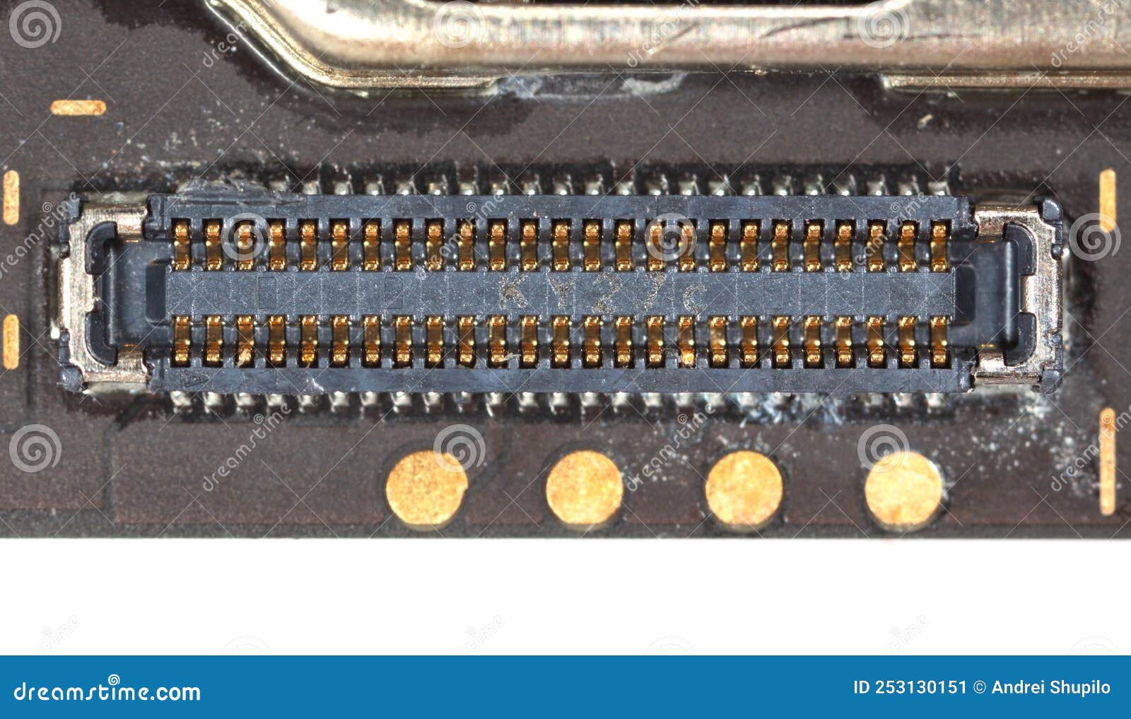 Chip socket on the board. stock image. Image of network - 253130151