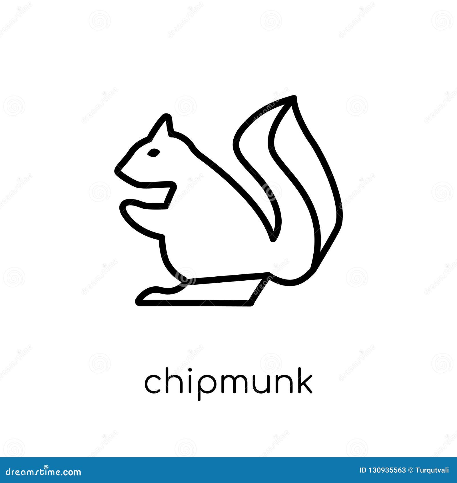 Chipmunk Icon. Trendy Flat Vector Chipmunk Icon On White Background ...