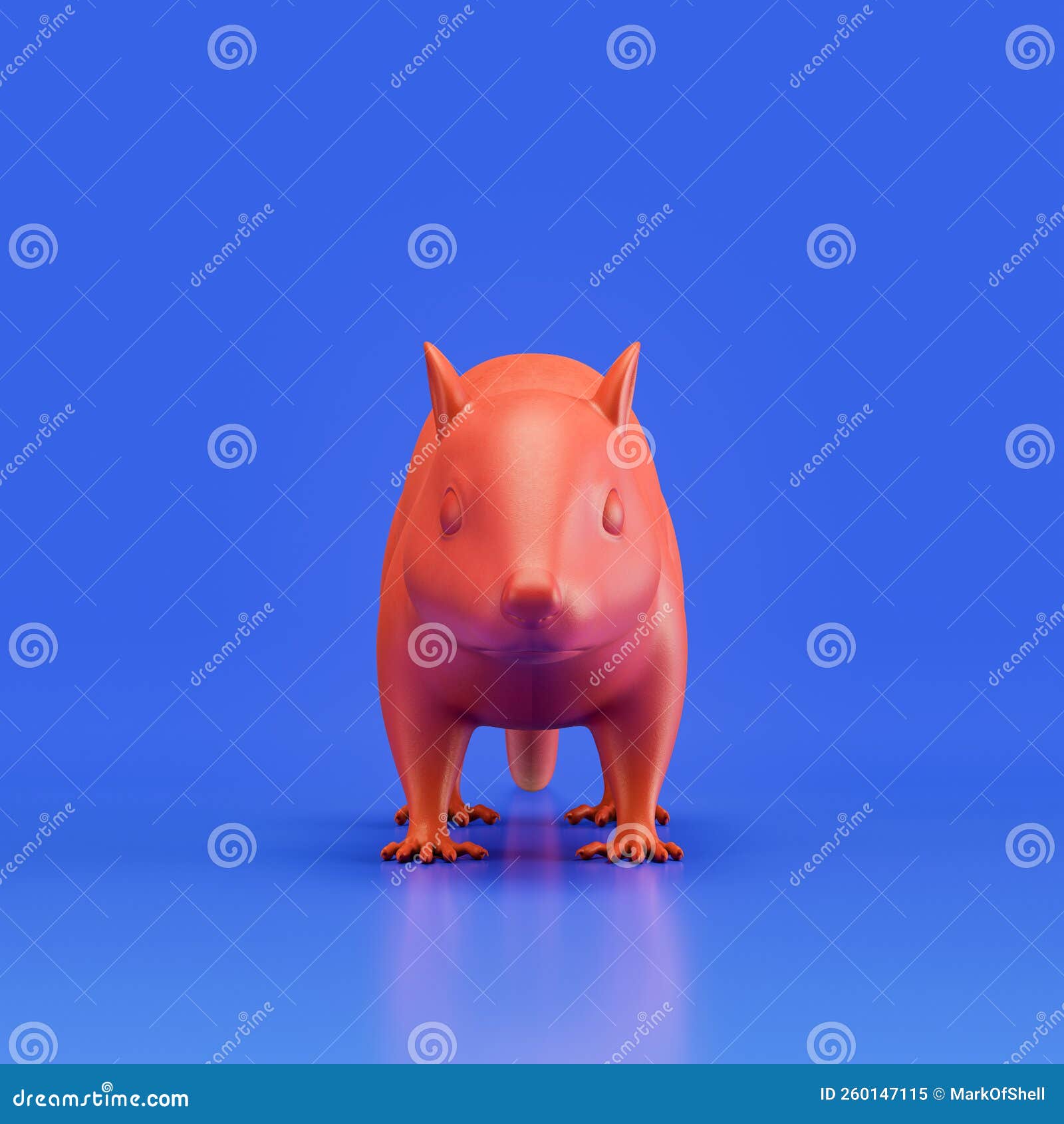 Chipmunk Blue Flowers Watercolor Wild Animal Rodent Hand Drawn ...