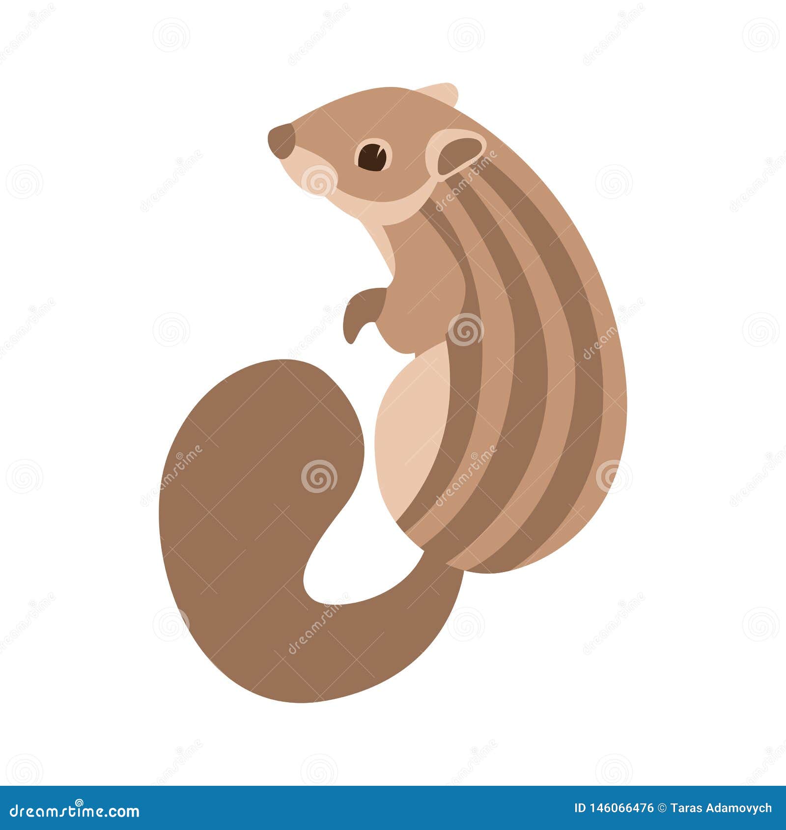 Chipmunk Vector Illustration Flat Style Black Silhouette Set Profile ...