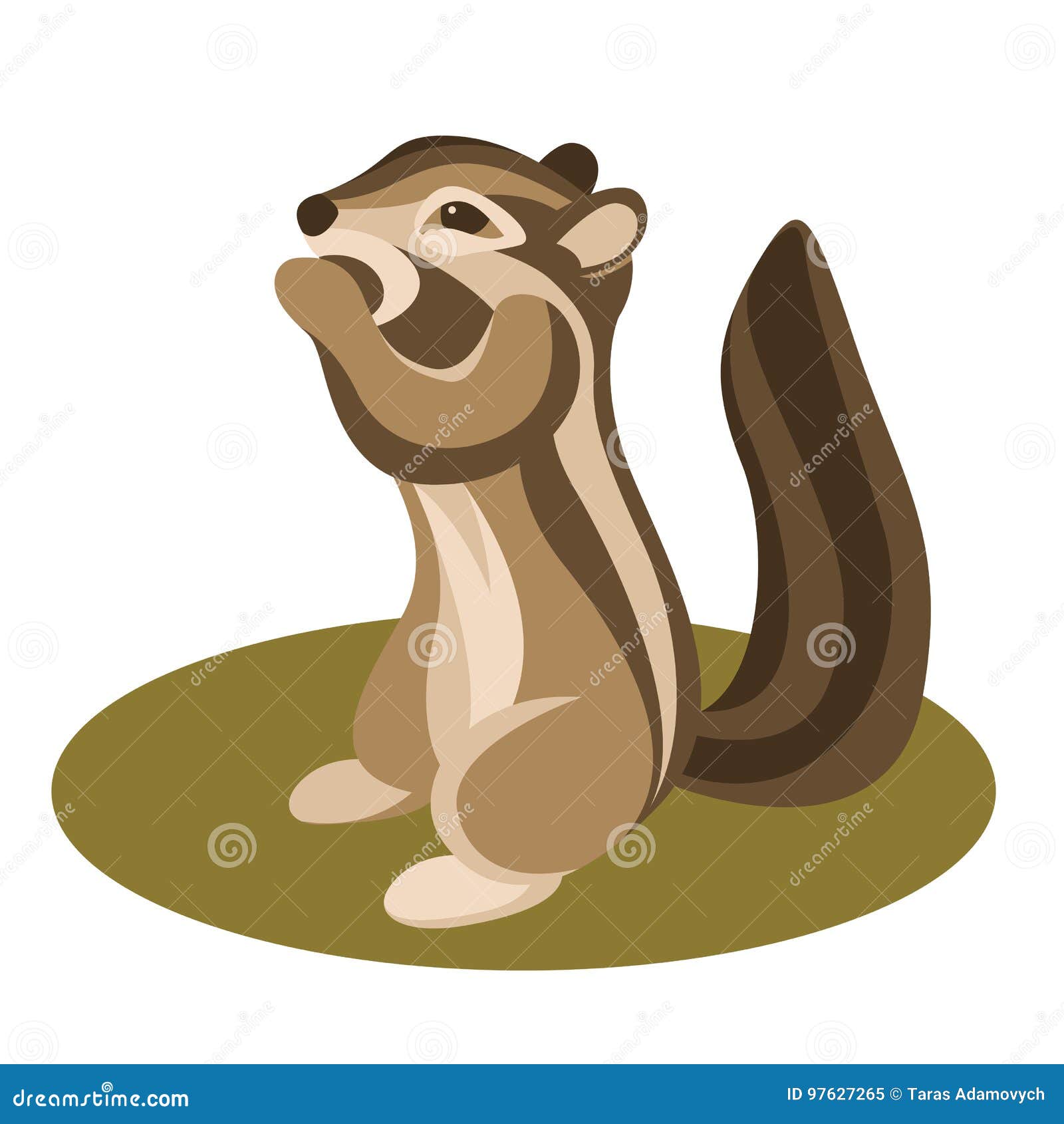 Chipmunk Vector Illustration Style Flat Stock Vector - Illustration of ...