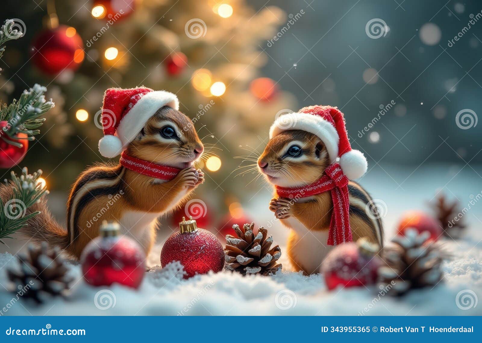 Cozy Chipmunks In A Knitted Blanket By Fire Stock Image | CartoonDealer ...