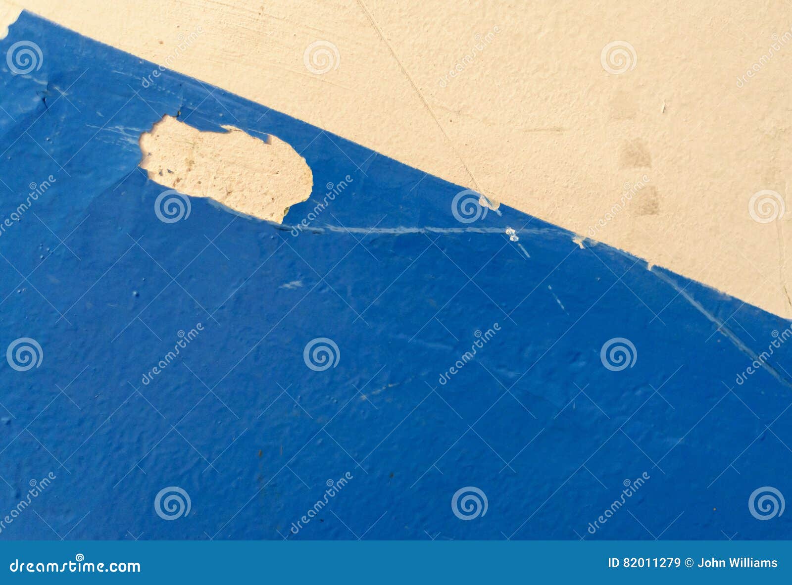 Chipped Blue Painted Wall Paint Surface Stock Image - Image of interior ...