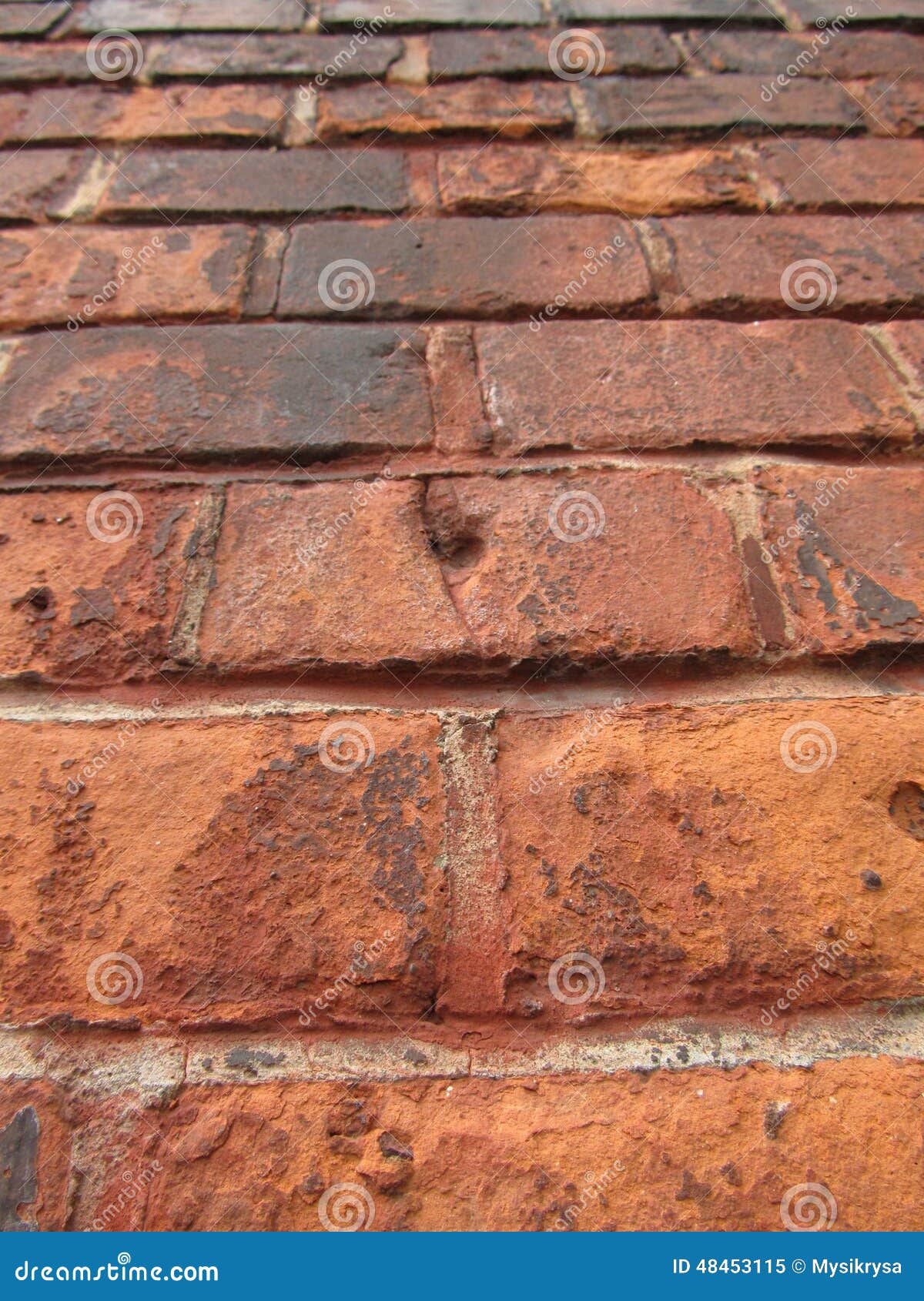 Chipped brick wall stock image. Image of time, building - 48453115