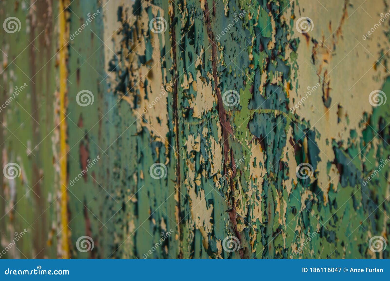 Chipped or Cracked Paint on Rough Old Worn Metal Surface or Panel ...