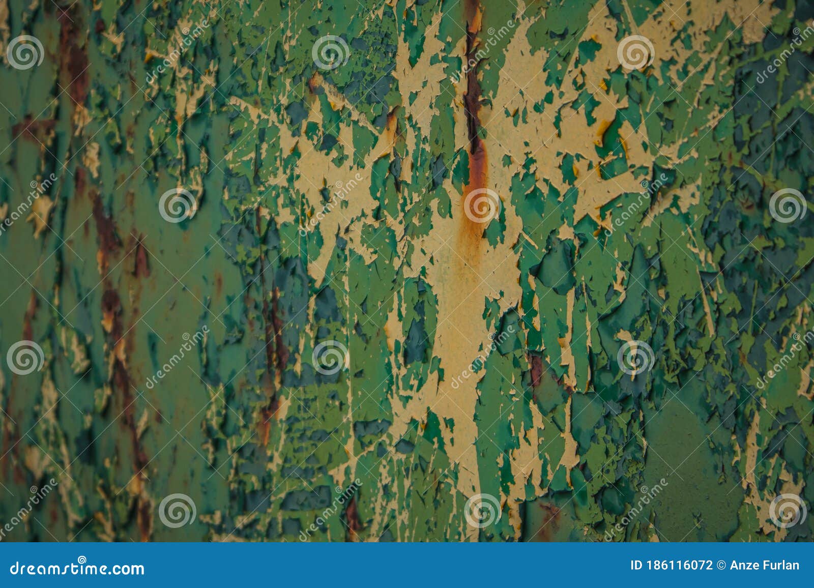 Chipped or Cracked Paint on Rough Old Worn Metal Surface or Panel ...