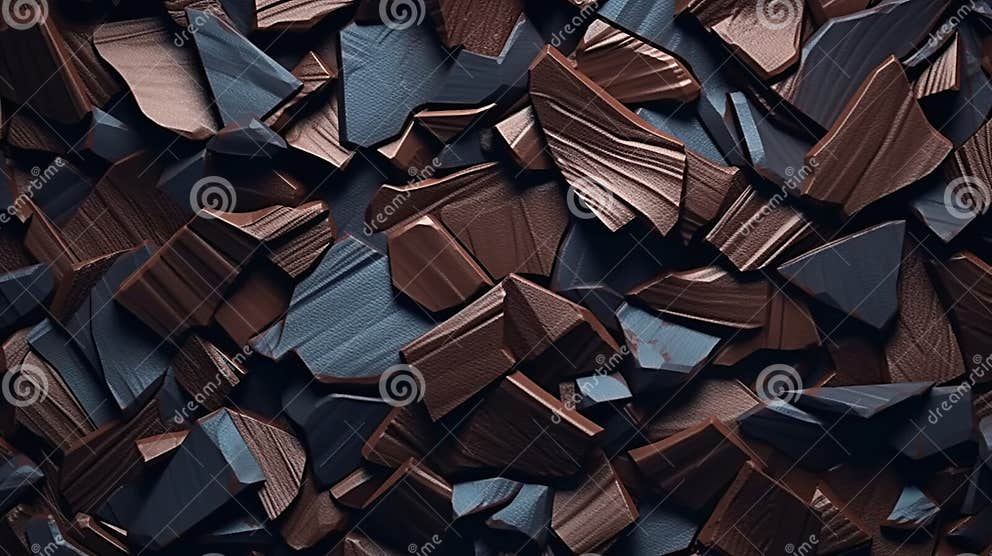 Chipped Dark Chocolate Pattern Ai Generated Image Stock Illustration ...