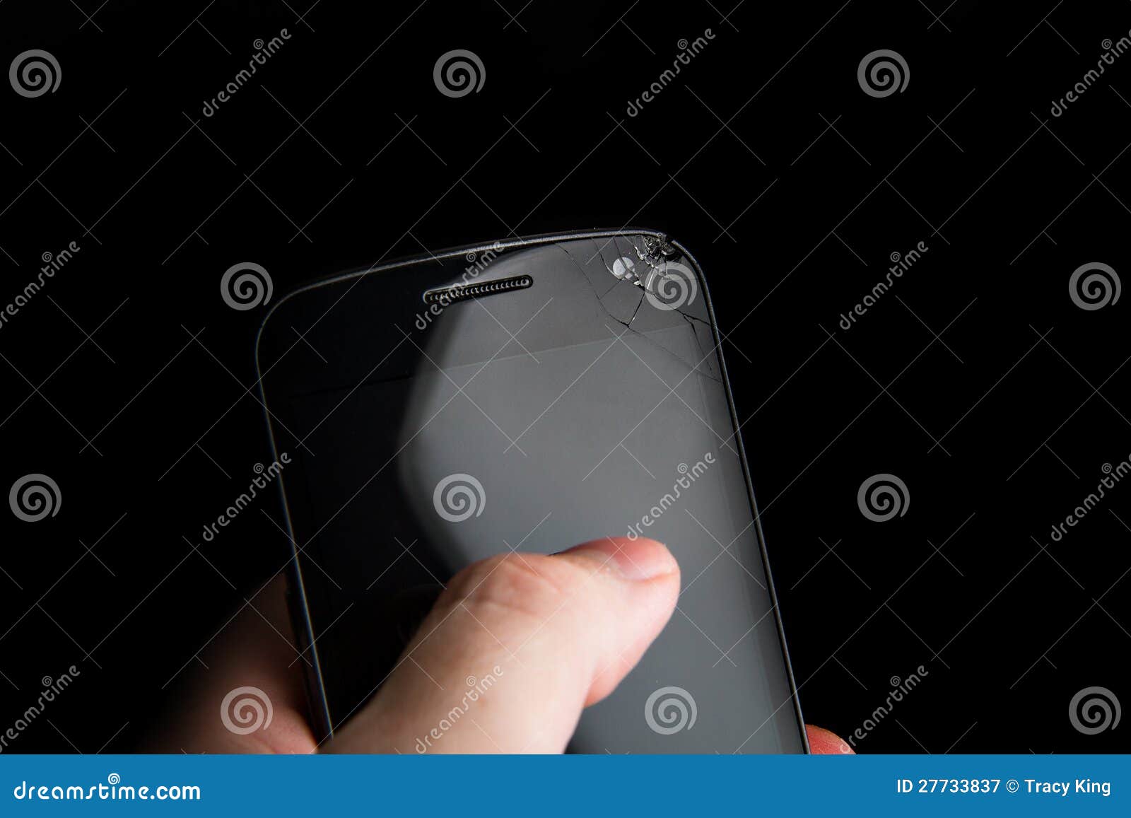 Chipped Display on a Smart Phone Stock Image - Image of damage ...