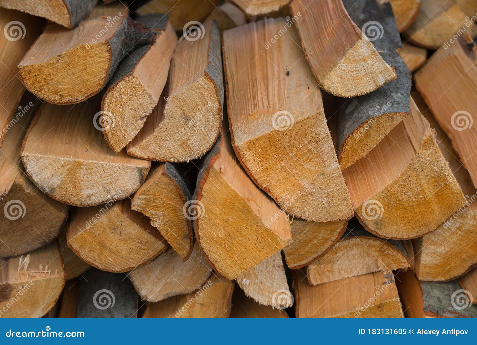 Chipped Firewood And Topro For Design Concept. Nature Concept ...