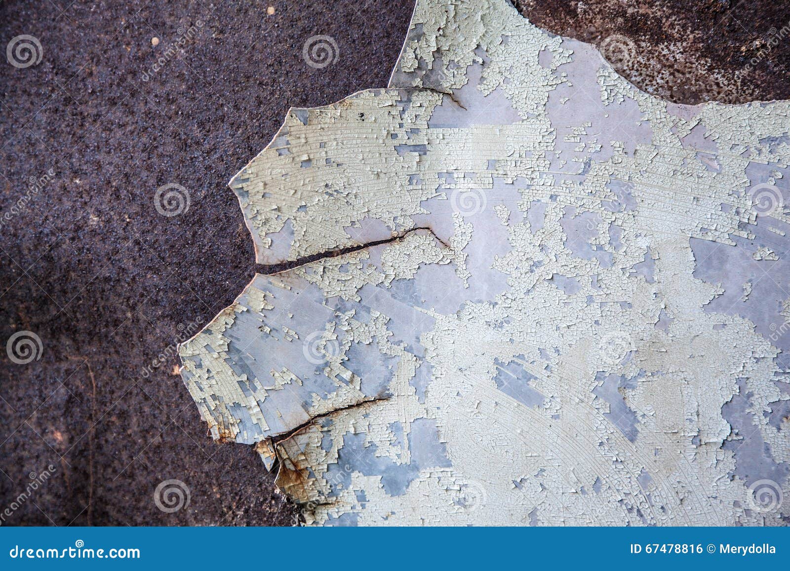 Chipped Metal Plating on Scratched Wall Stock Photo - Image of detail ...