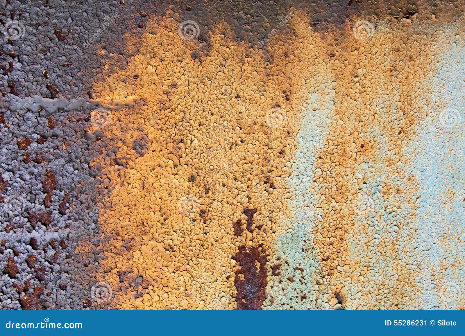 Chipped Paint on Rusty Metal Stock Image - Image of material, patch ...
