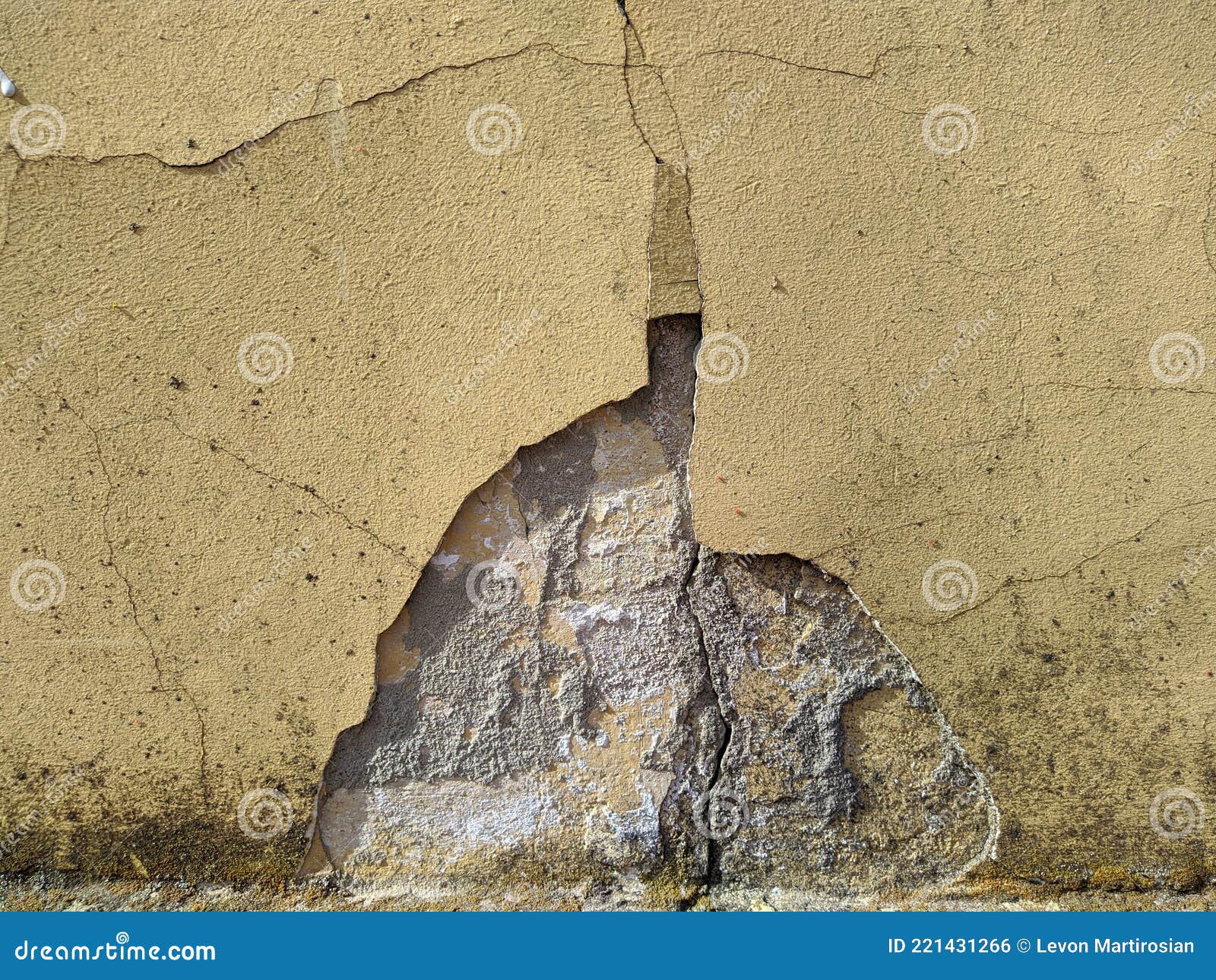 Chipped Piece of Plaster from the Wall Stock Photo - Image of element ...