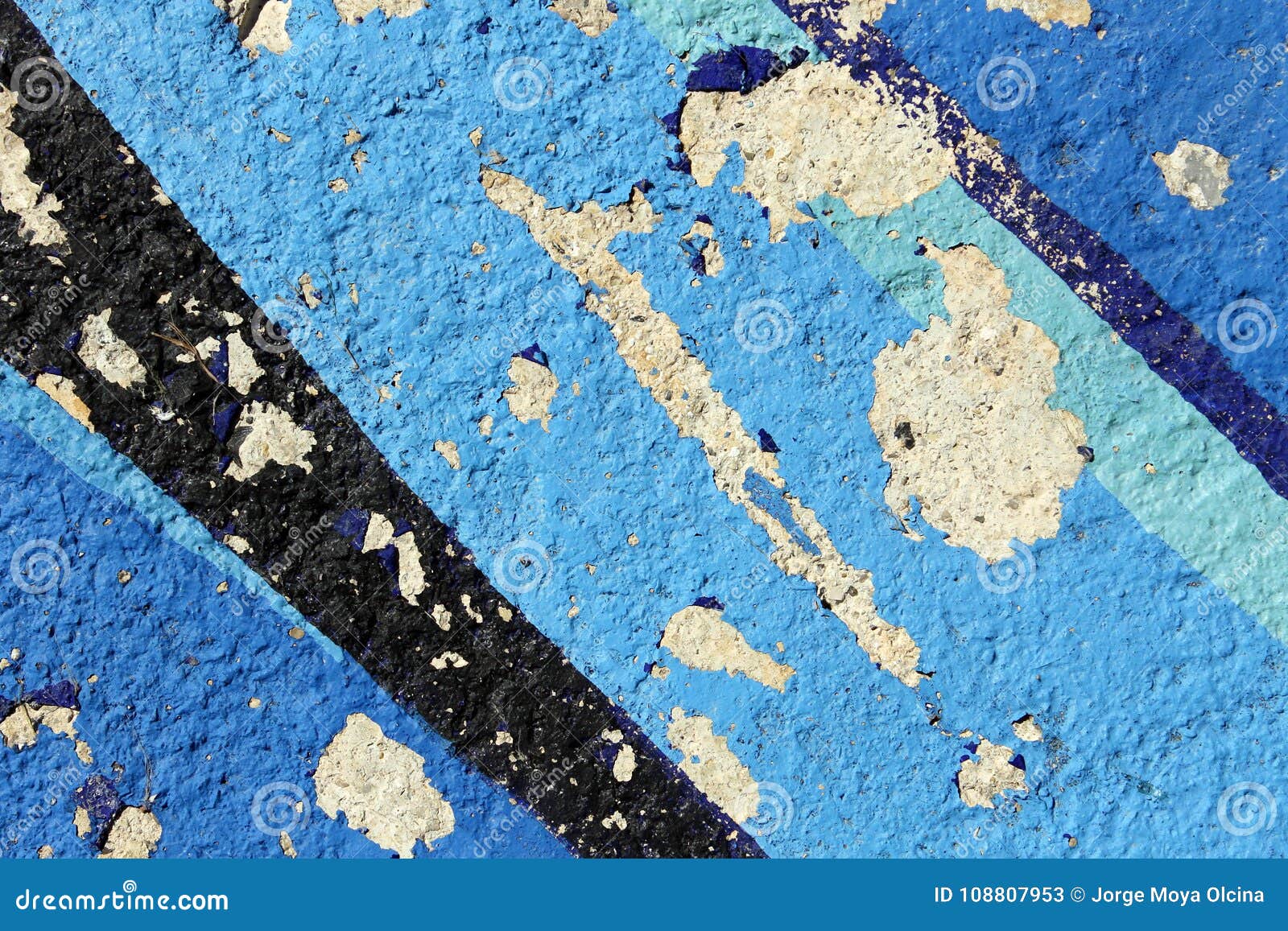 A Chipped Wall Painted with Black and Blue Colors Stock Image - Image ...