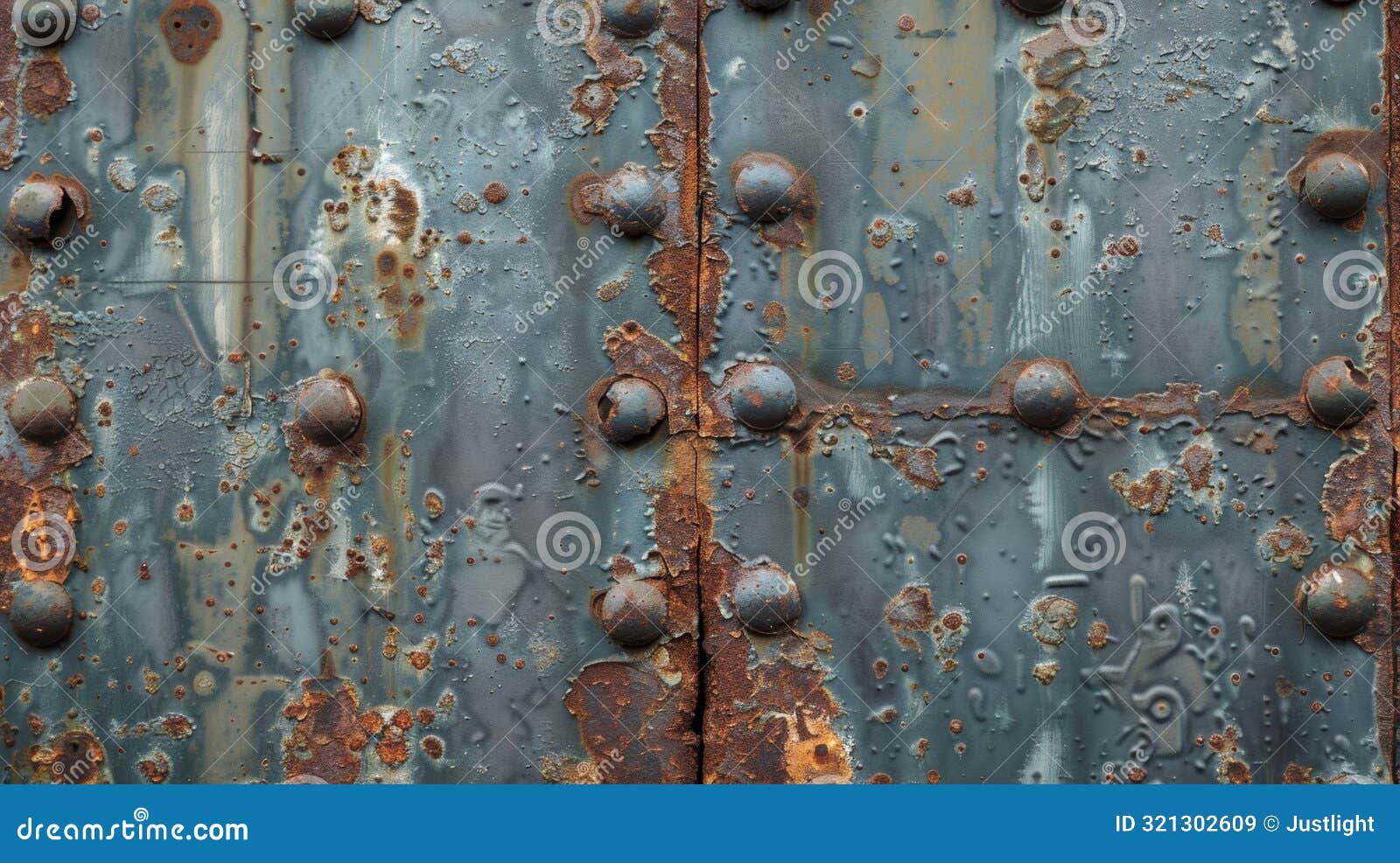 Chipped and Worn Brushed Metal Revealing Hints of Rust and Wear Stock ...