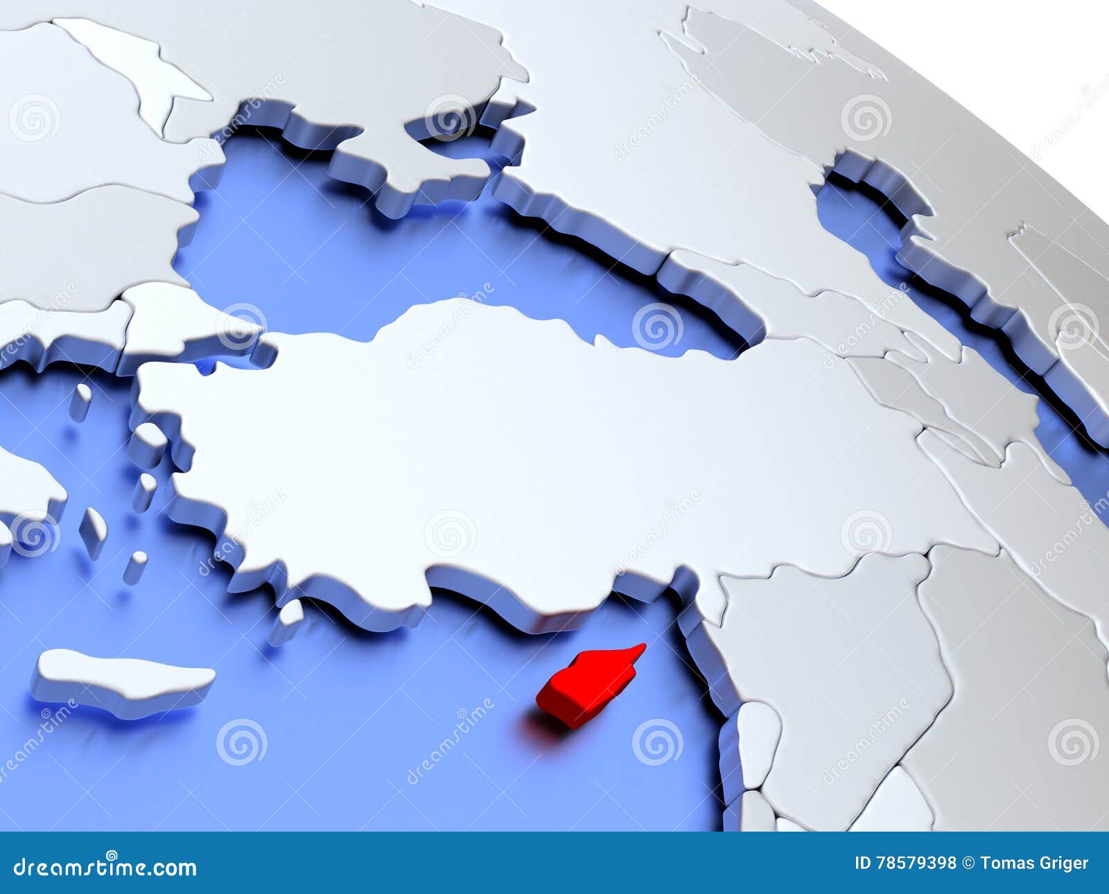 Chipre en mapa del mundo stock de ilustración. Ilustración de chipre ...