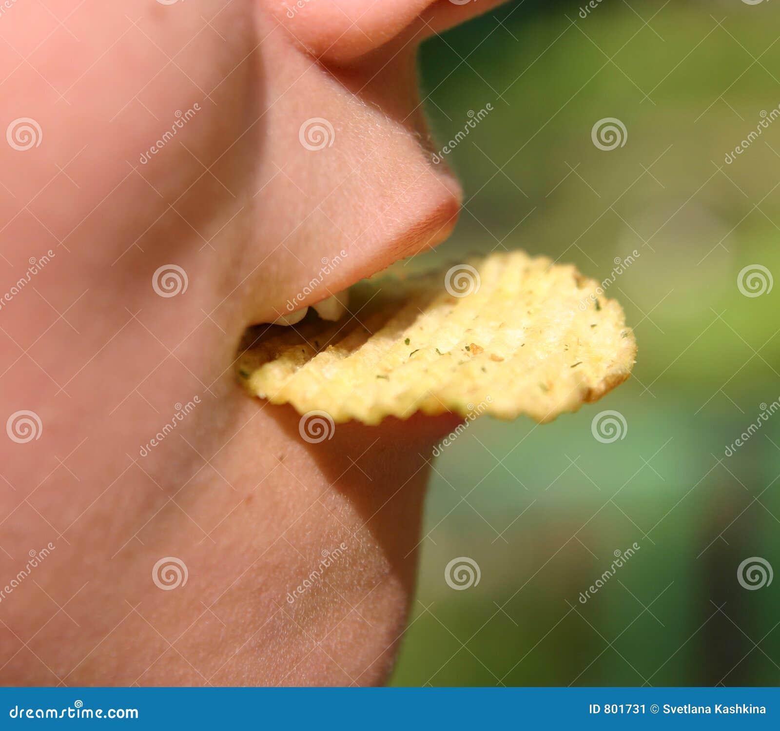 Chips stock image. Image of food, person, mouth, nose, fried - 801731