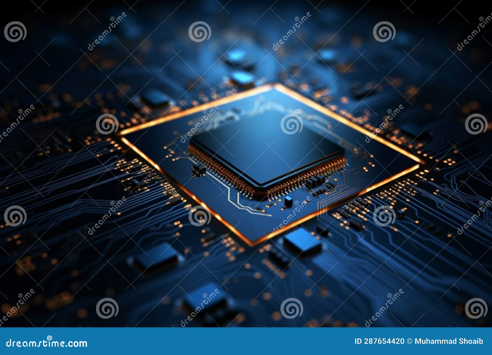 Chips Allure Abstract Circuit Board Forms a Technology Inspired ...