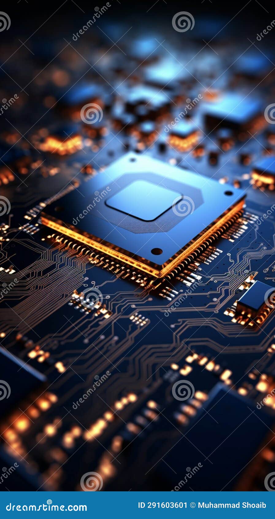 Chips Allure Abstract Circuit Board Forms a Technology Inspired ...