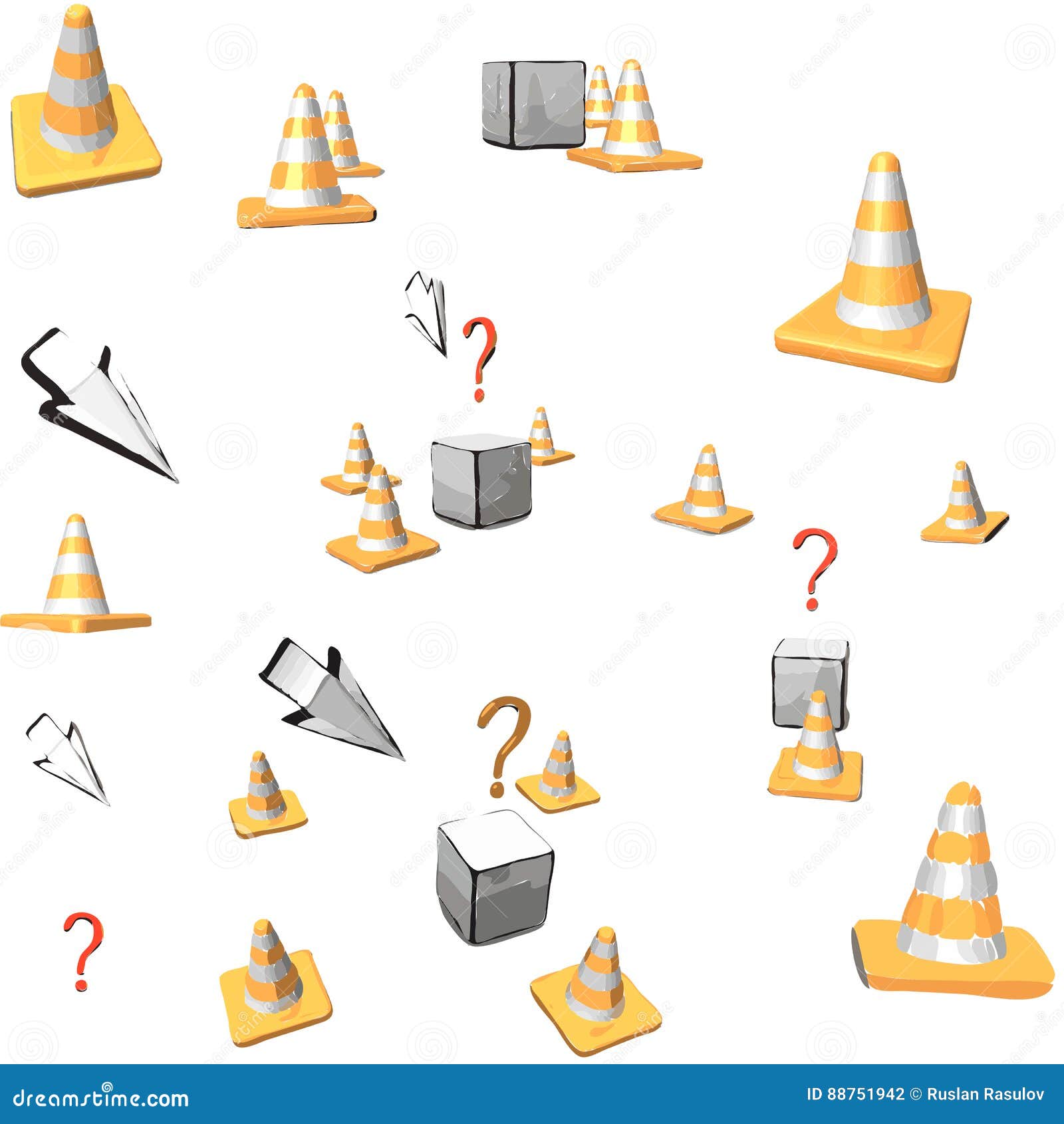 Chips, arrow, cube stock illustration. Illustration of banner - 88751942
