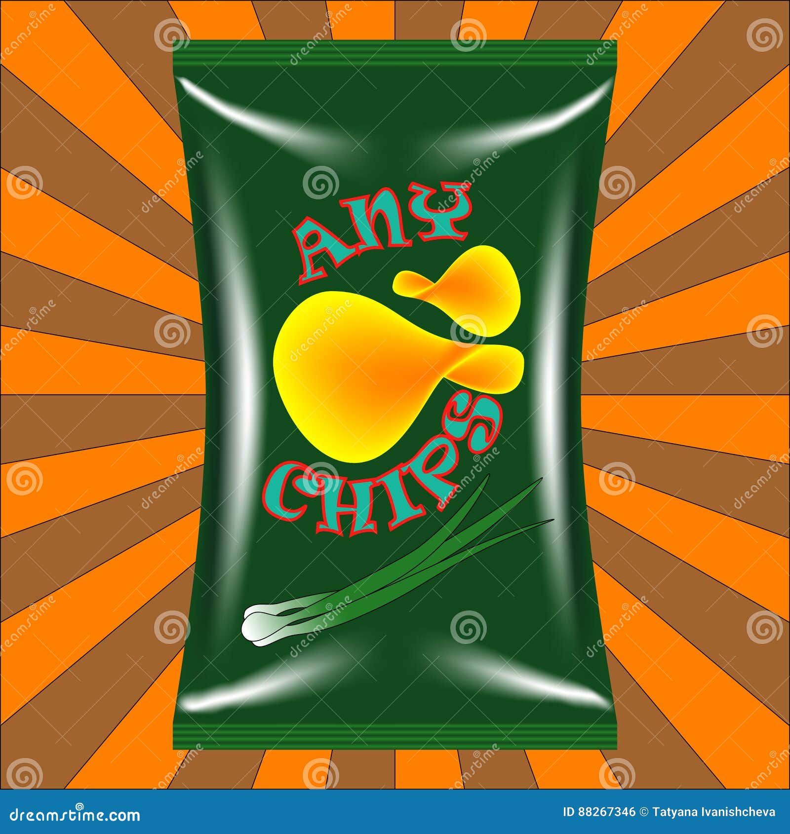 Chips bag stock vector. Illustration of background, clear - 88267346