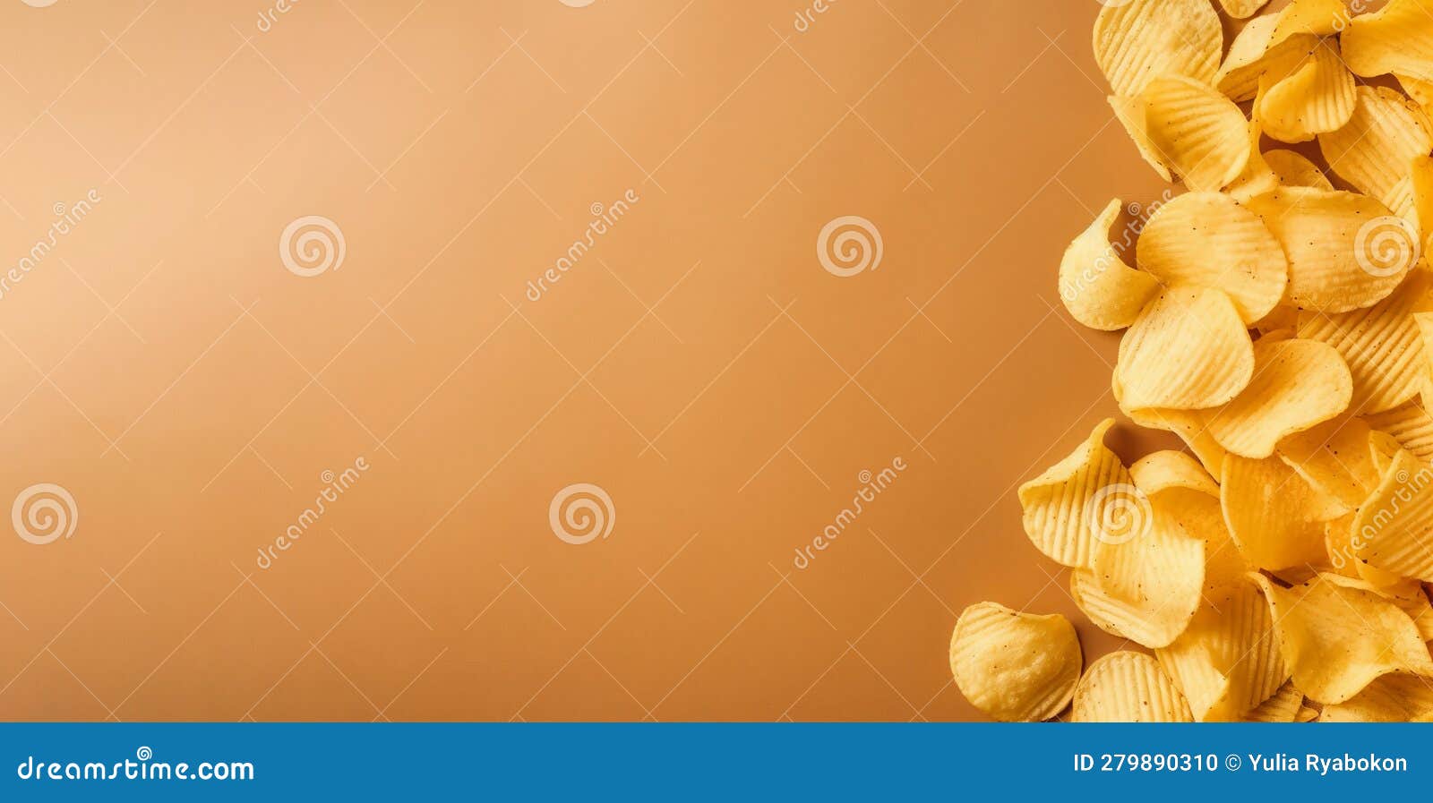 Chips Banner Food Snack. Generate Ai Stock Illustration - Illustration ...
