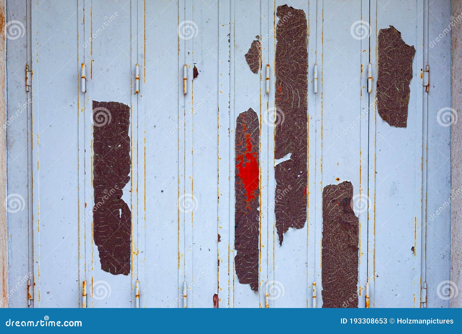 Flaky Paint and Rust on a Shutter with a Hint of Red Stock Image ...