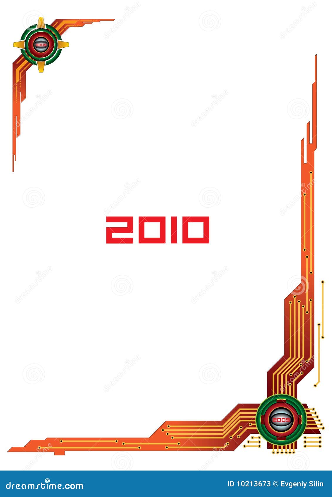 Chips borders stock vector. Illustration of electronic - 10213673