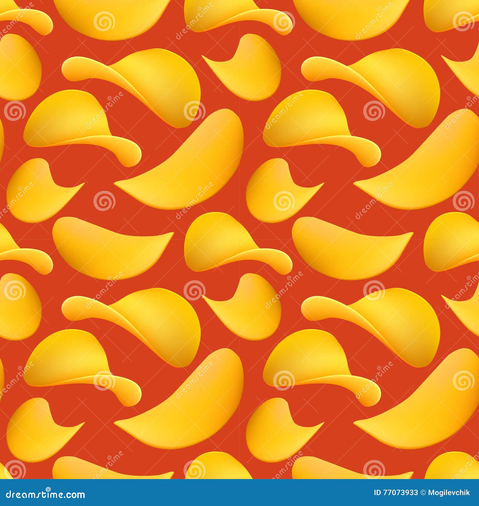 Chips Colored Pattern stock vector. Illustration of heap - 77073933