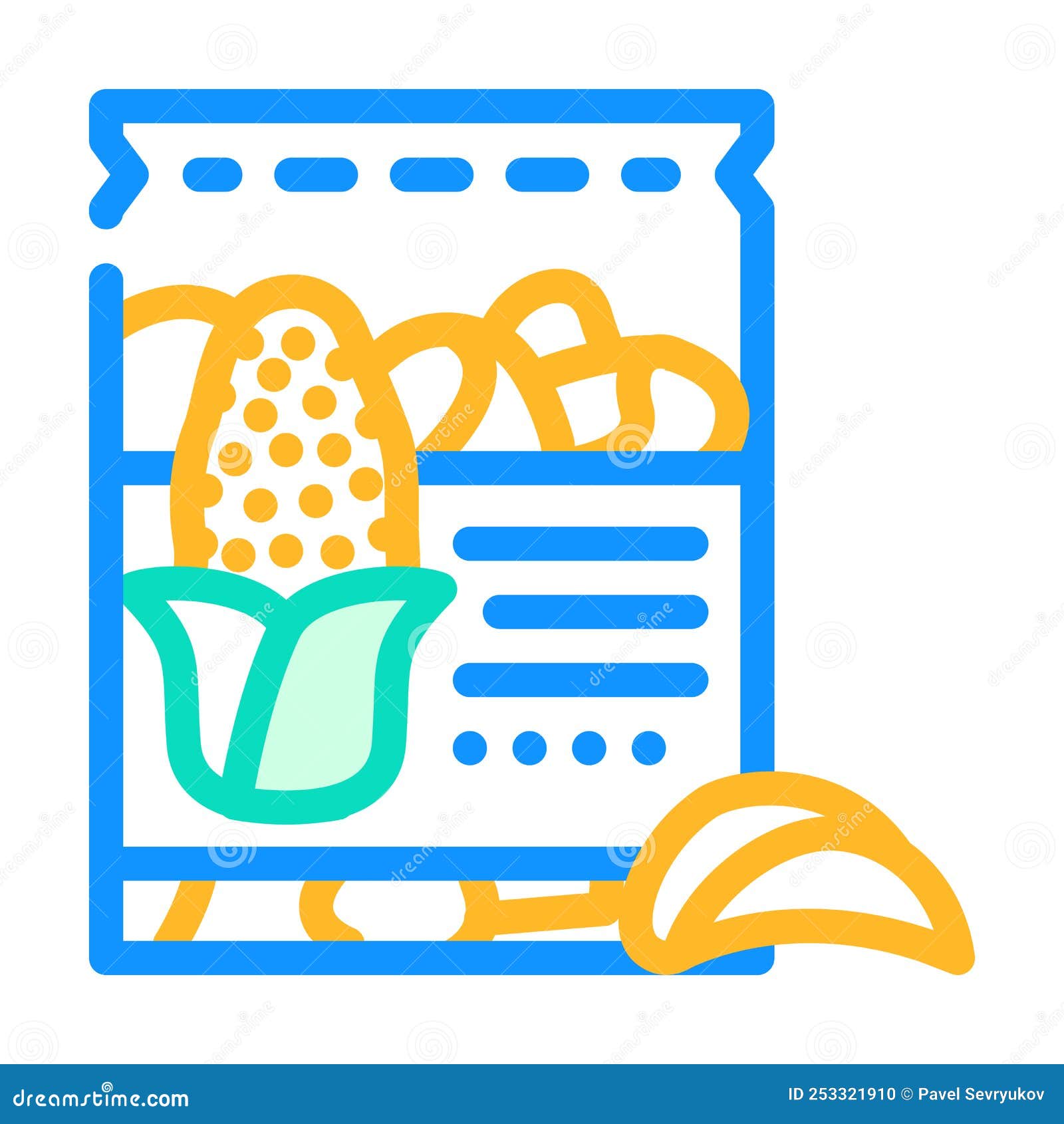 Chips Corn Color Icon Vector Illustration Stock Vector - Illustration ...