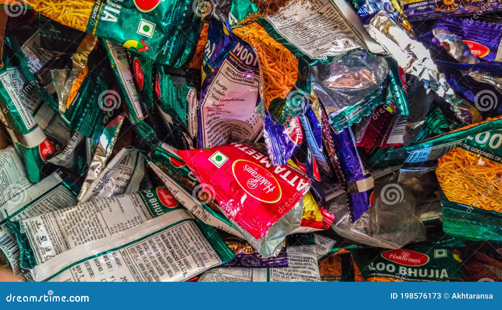 Chips, Corn and Namkeen Garbage, Plastics of Corn Crispy Editorial ...