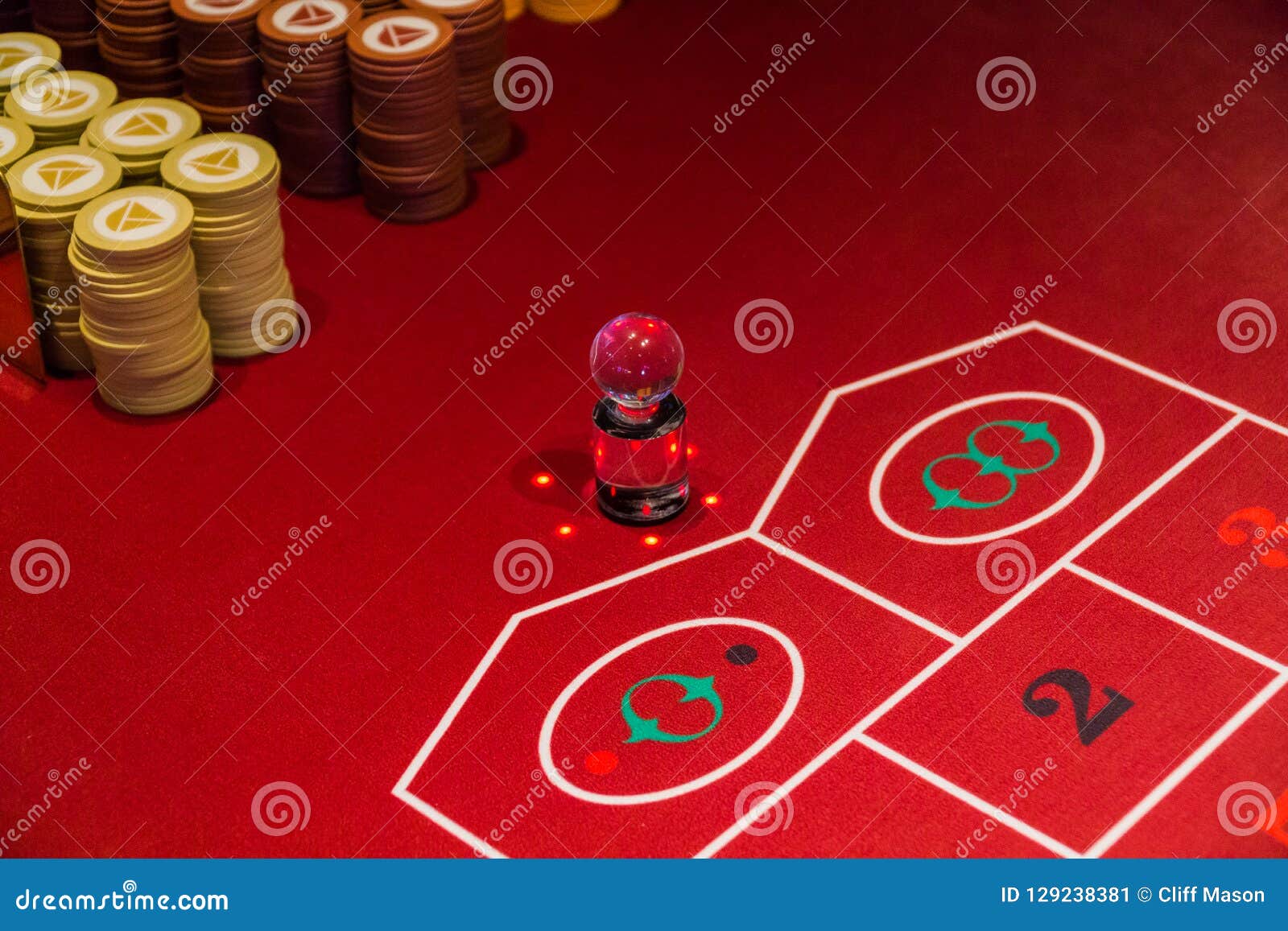 Chips on the Craps Table stock image. Image of table - 129238381