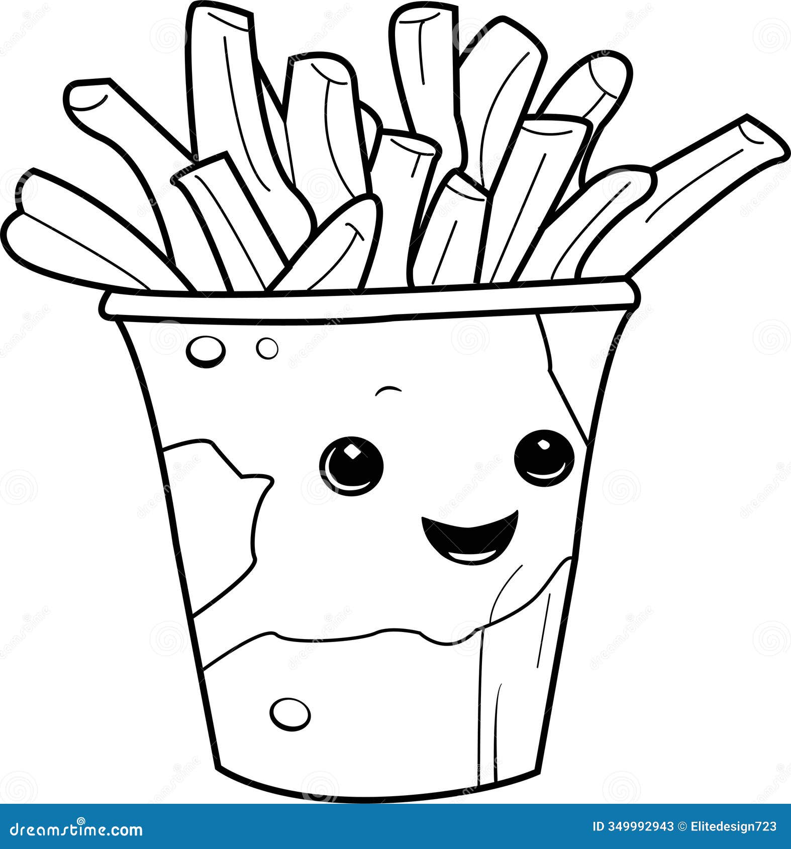 Chips Face Vector drawing stock illustration. Illustration of face ...
