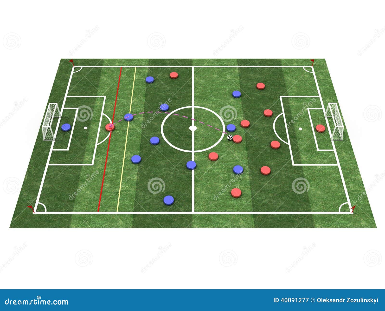 Chips on the Football Field #6 Stock Illustration - Illustration of ...