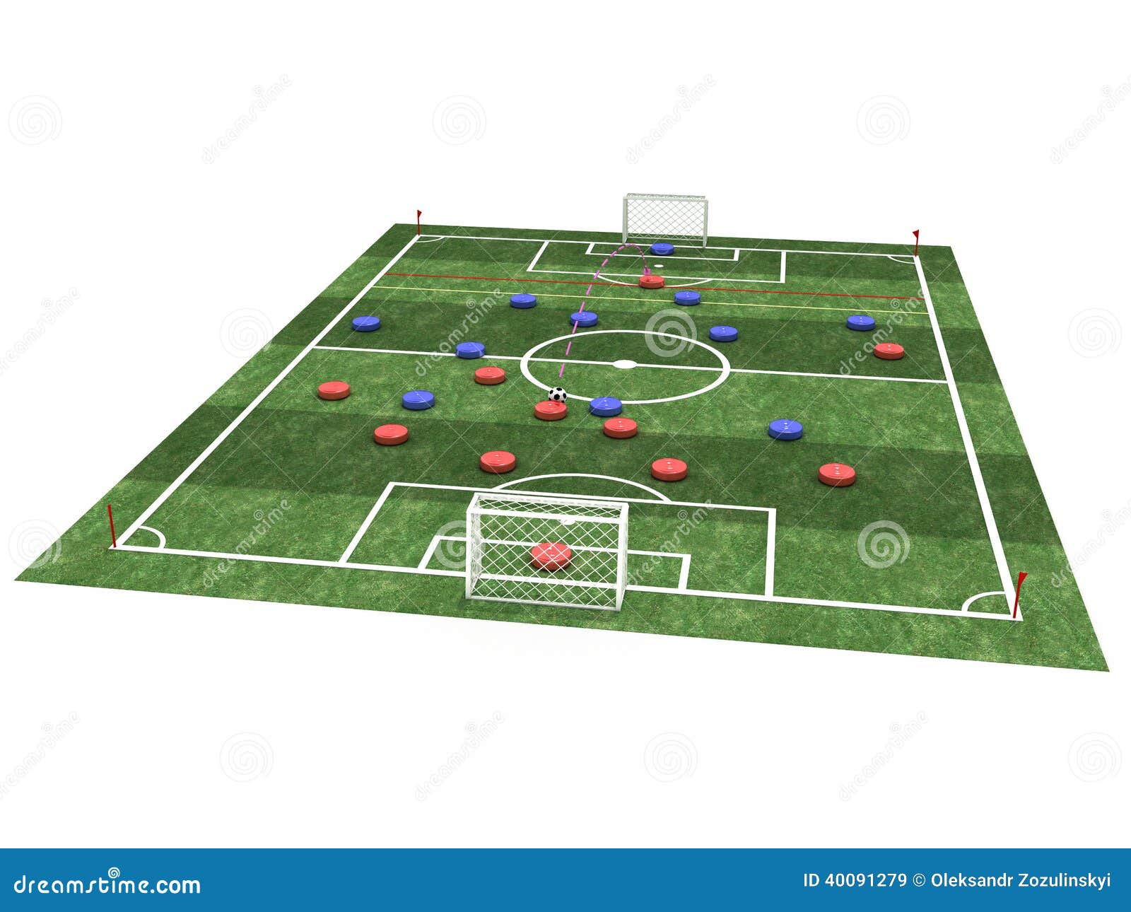 Chips on the Football Field #4 Stock Illustration - Illustration of ...