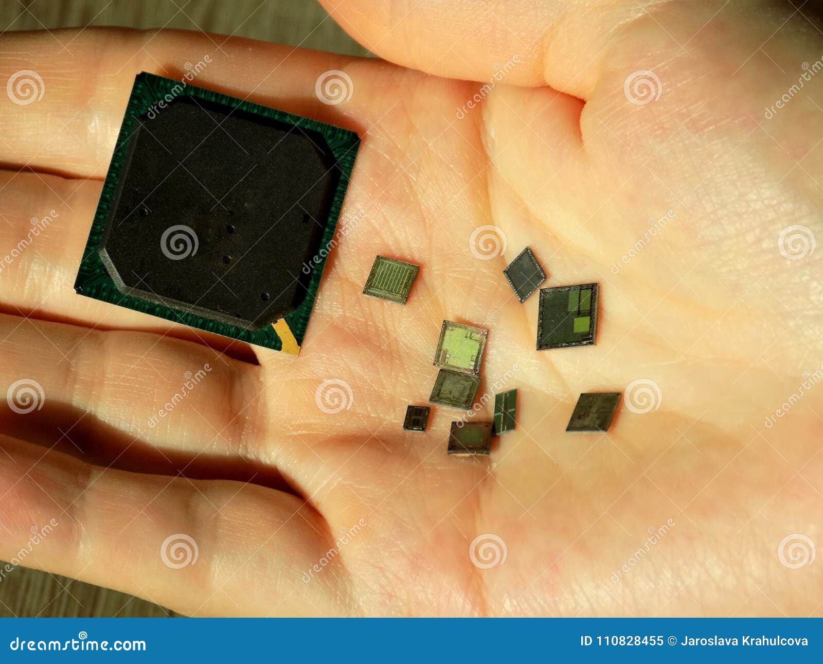 Chips on the Hand stock image. Image of communication - 110828455