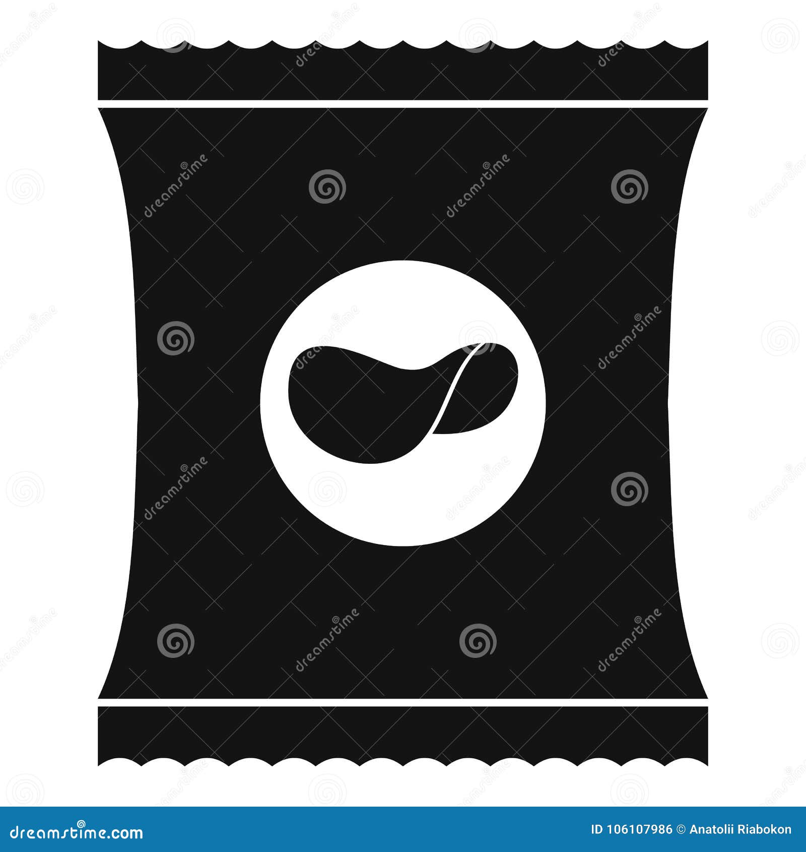Chips Icon, Simple Black Style Stock Vector - Illustration of fast ...