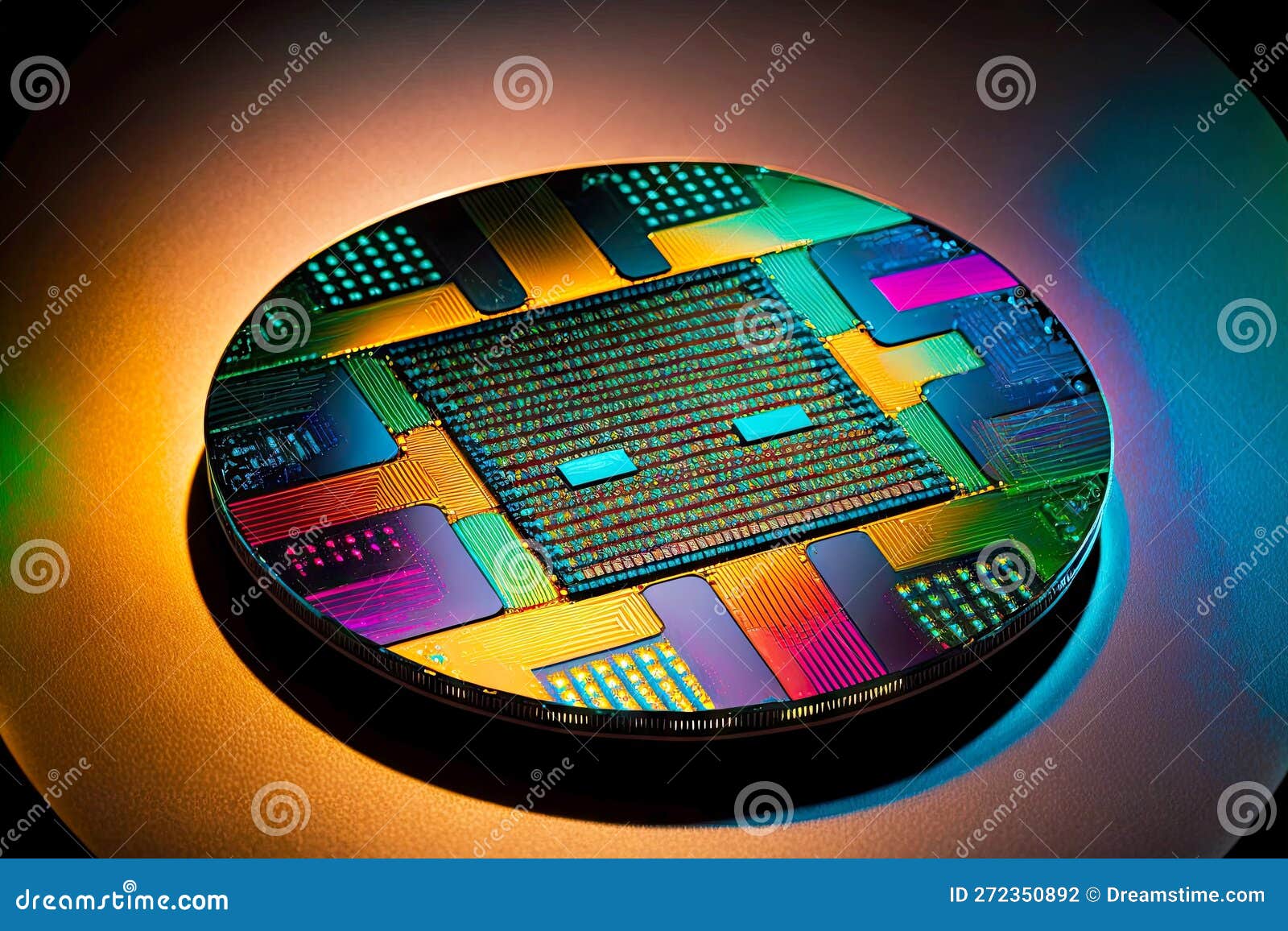 Chips Integrated into System Wafer Semiconductor Manufacturing Stock ...