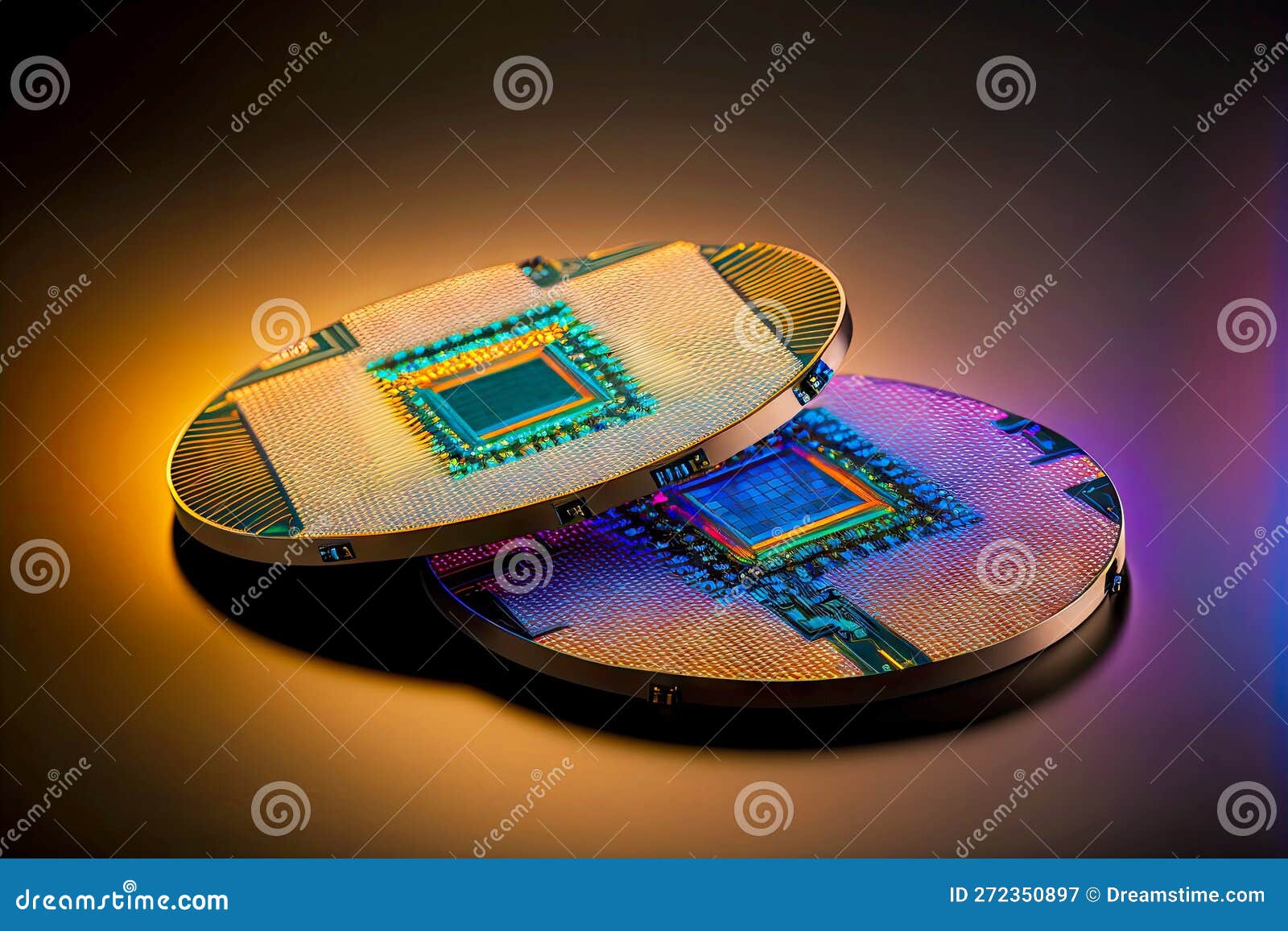 Chips Integrated into System Wafer Semiconductor Manufacturing Stock ...