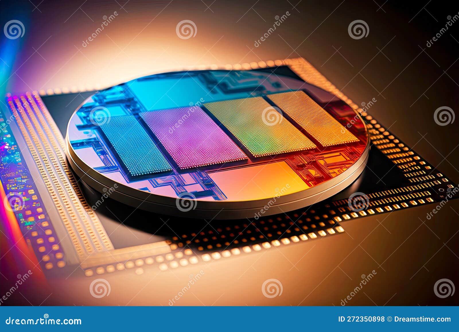 Chips Integrated into System Wafer Semiconductor Manufacturing Stock ...