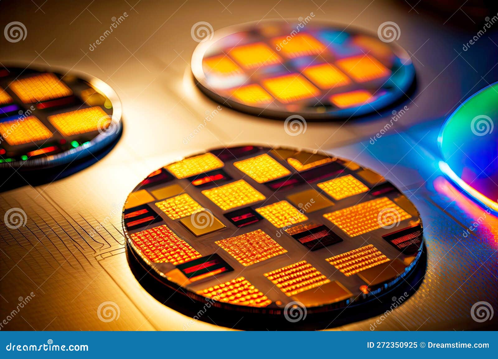 Chips Integrated into System Wafer Semiconductor Manufacturing Stock ...