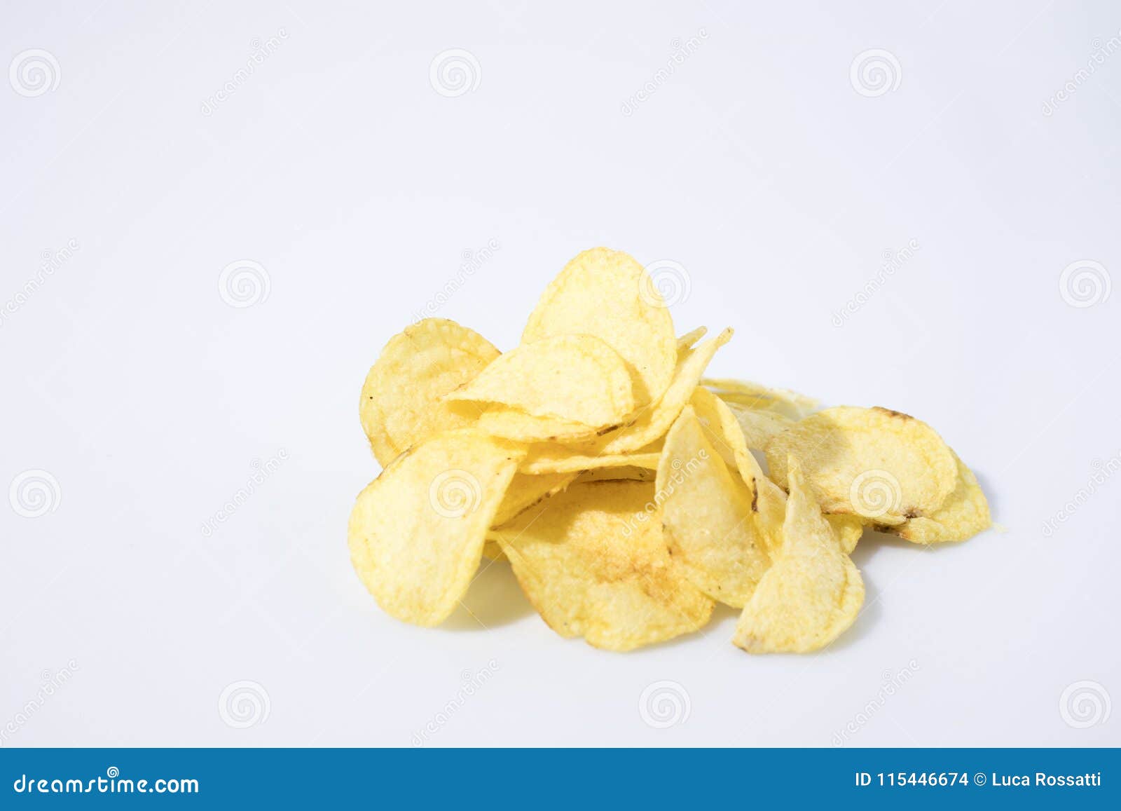 Chips Isolated in a White Background Stock Photo - Image of wood, table ...