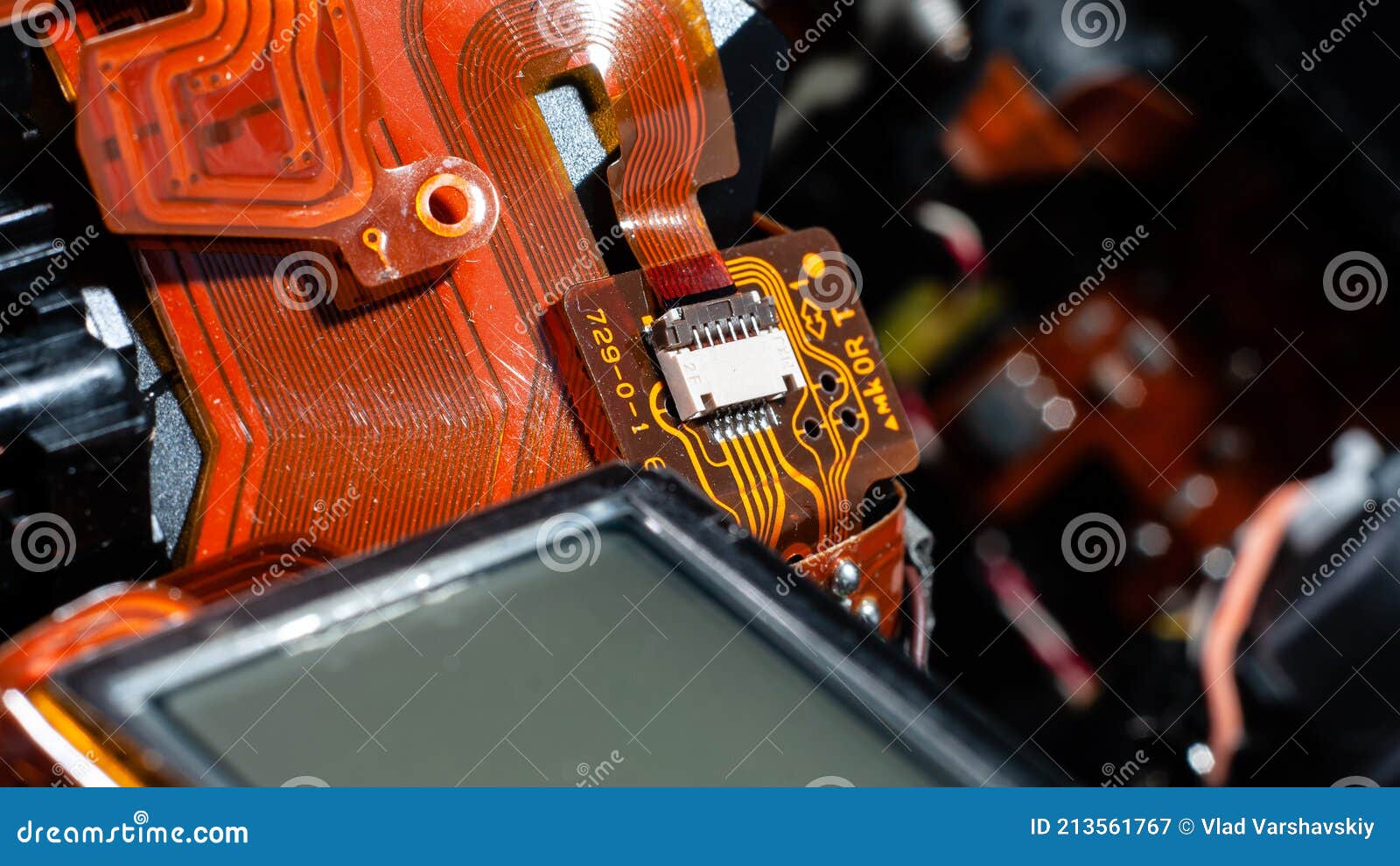 Chips and Microcircuits in a Disassembled Camera Close-up Stock Image ...