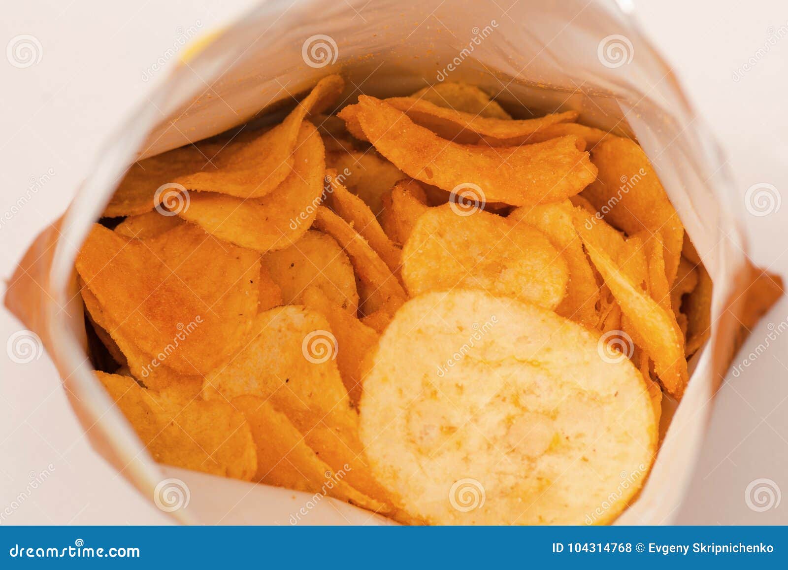 Chips in a pack stock photo. Image of golden, deliciou - 104314768
