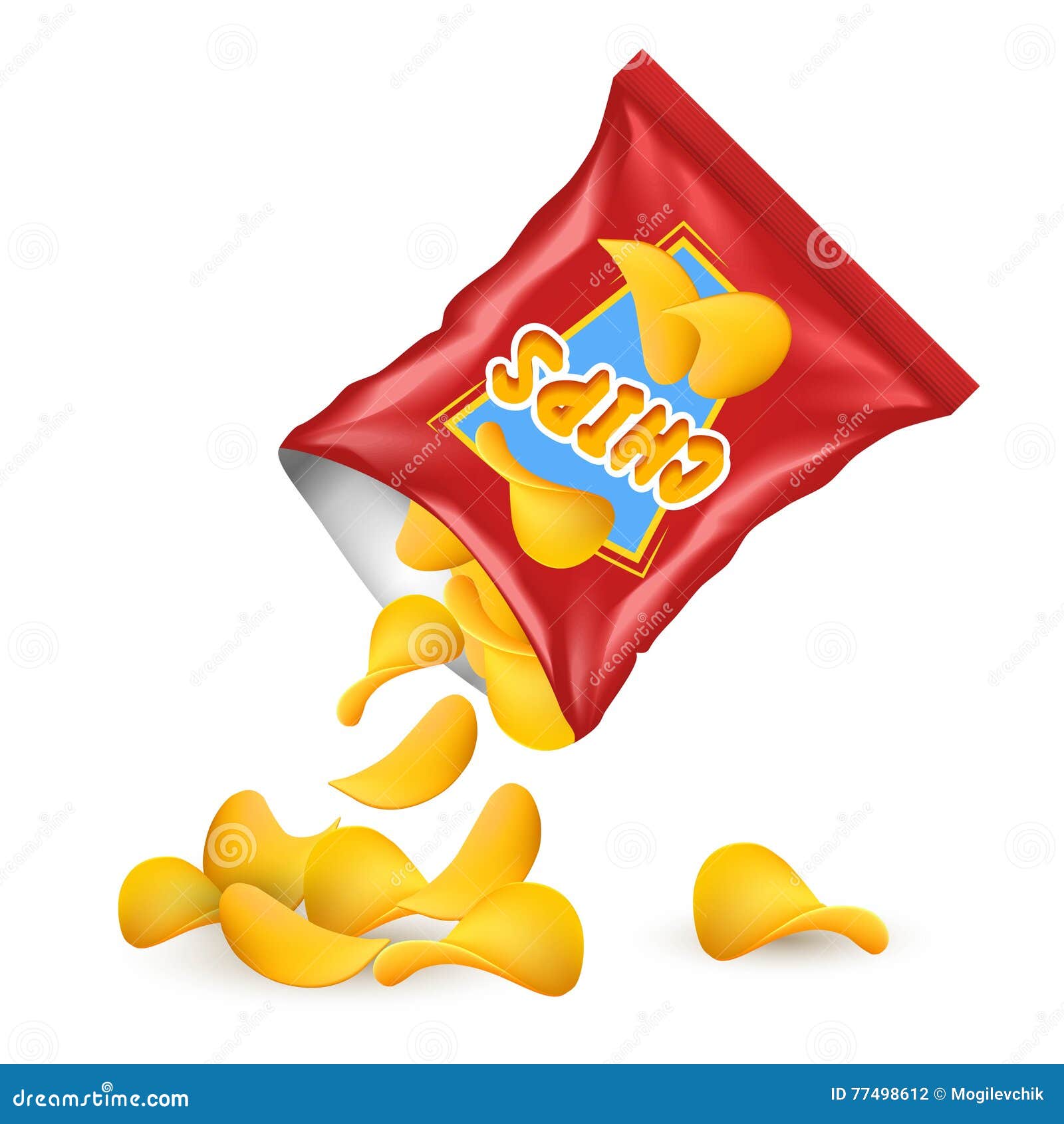Chips Package Concept stock vector. Illustration of concept - 77498612