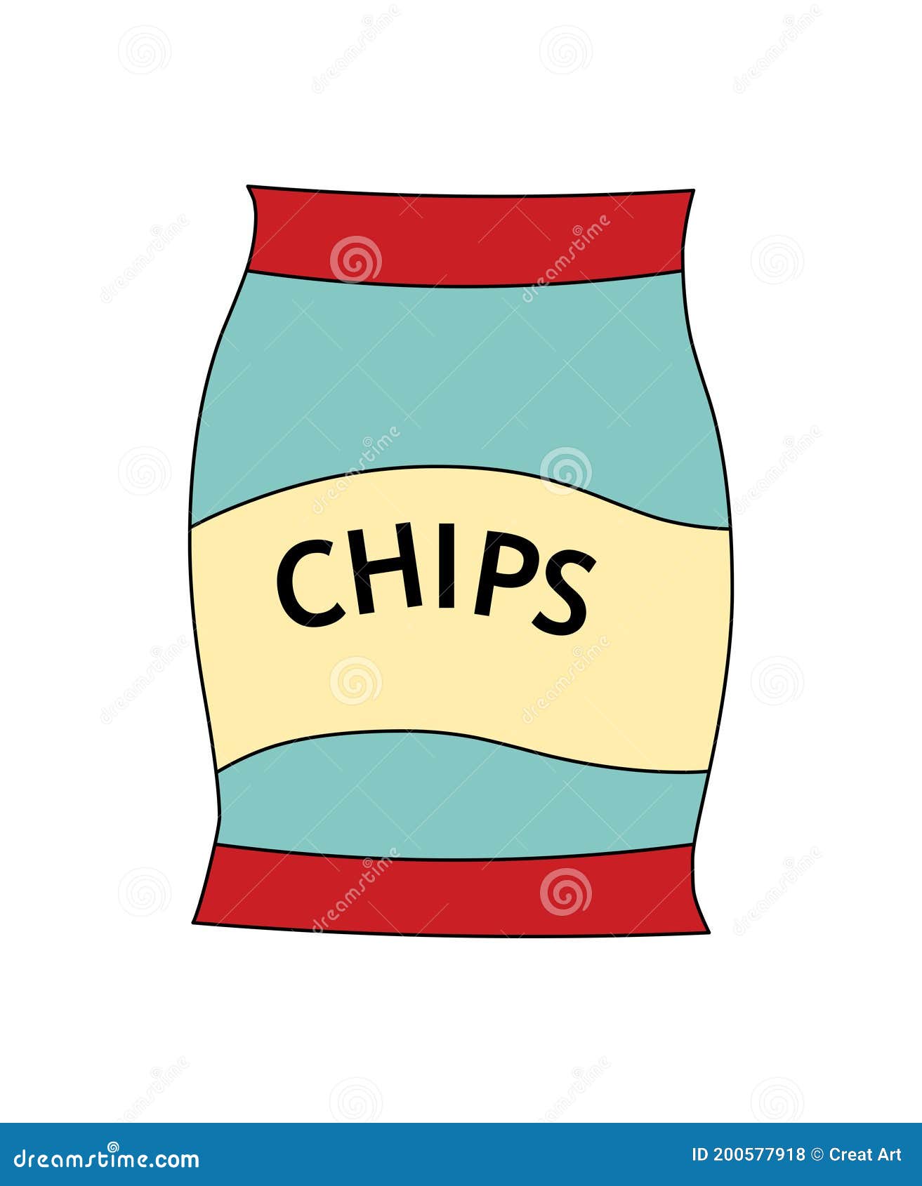 Chips Packet Clip Art Illustration Vector Isolated Stock Vector ...