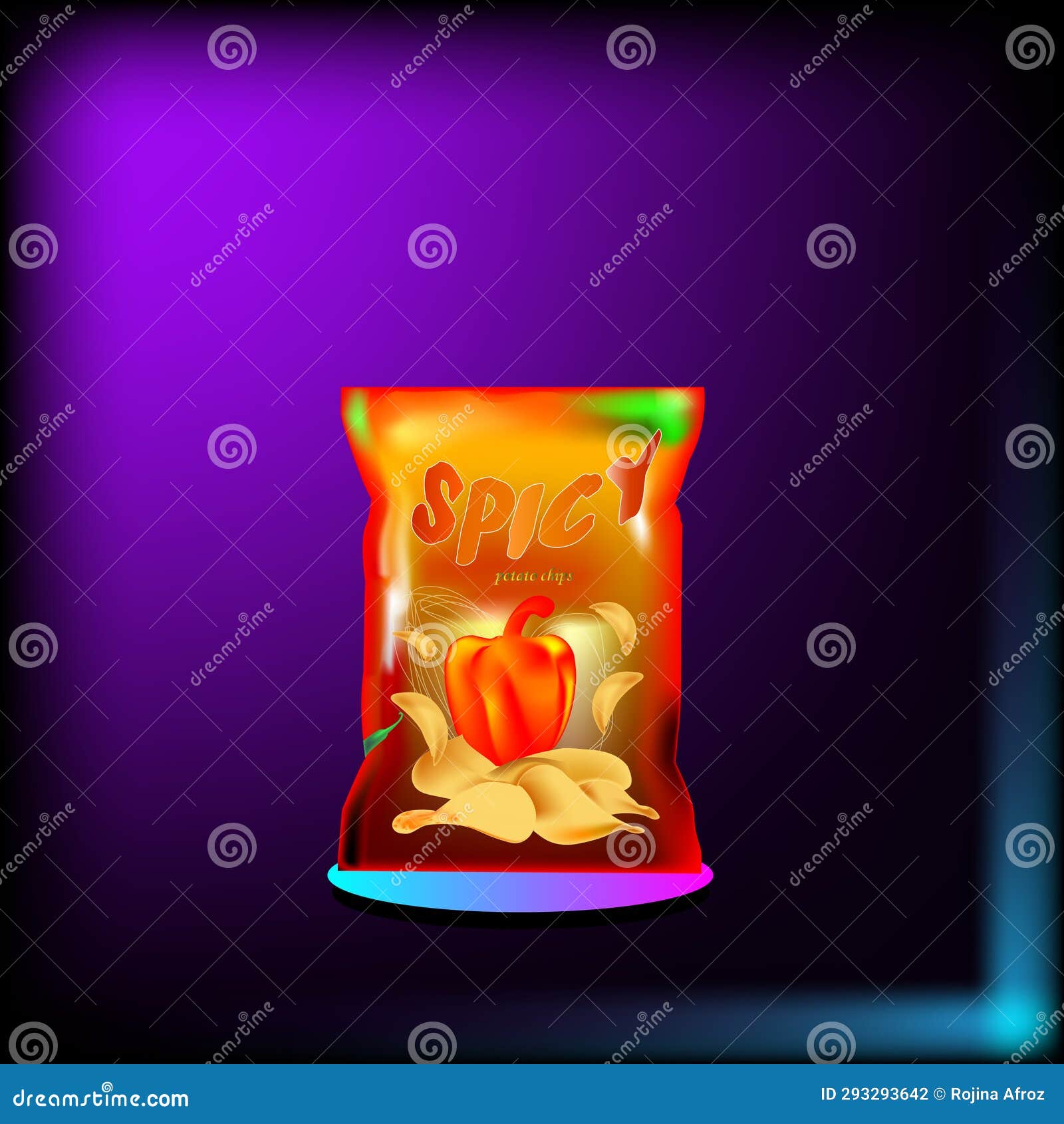 Chips packet decorating stock vector. Illustration of ceramic - 293293642