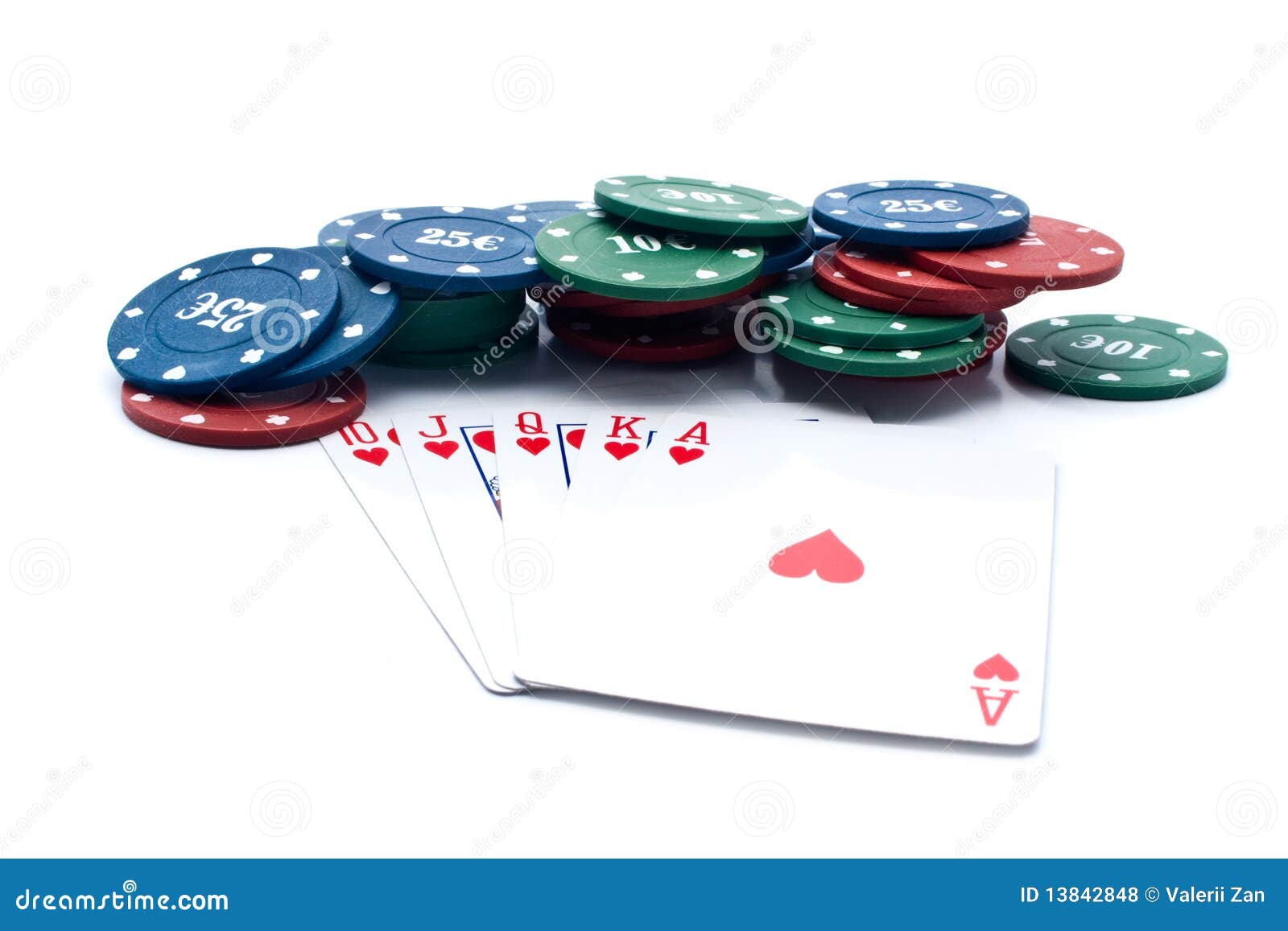 Chips of Poker and Playing Cards Stock Photo - Image of risk, chance ...