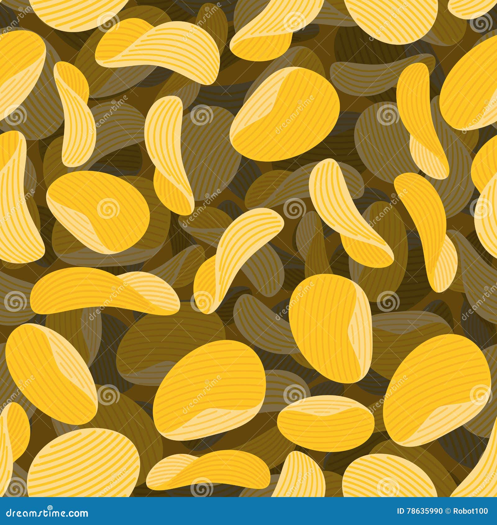 Potato Seamless Pattern. Hand Drawn Food Background. Vector ...