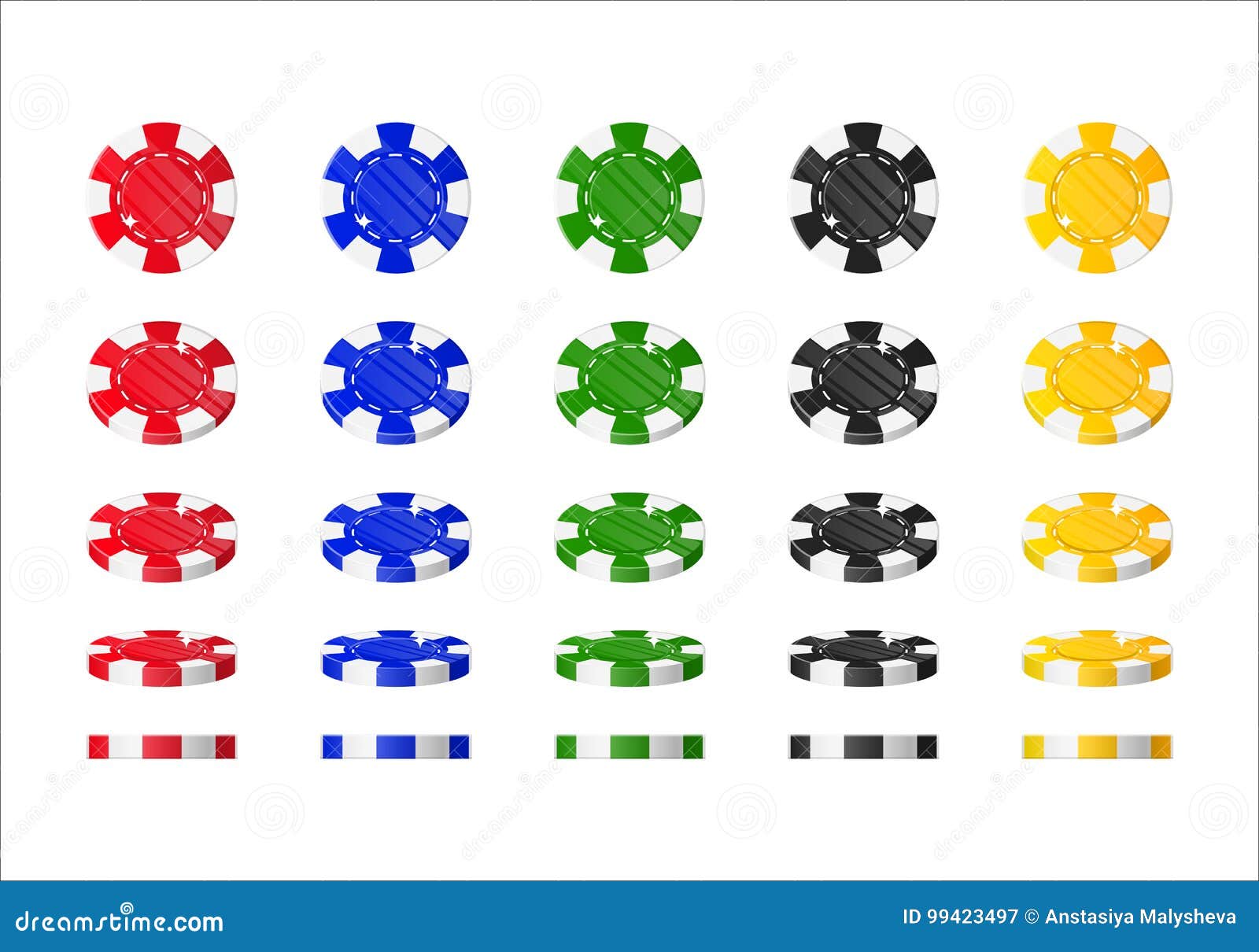 Chips Rotation Cartoon Style Isolated Stock Vector - Illustration of ...