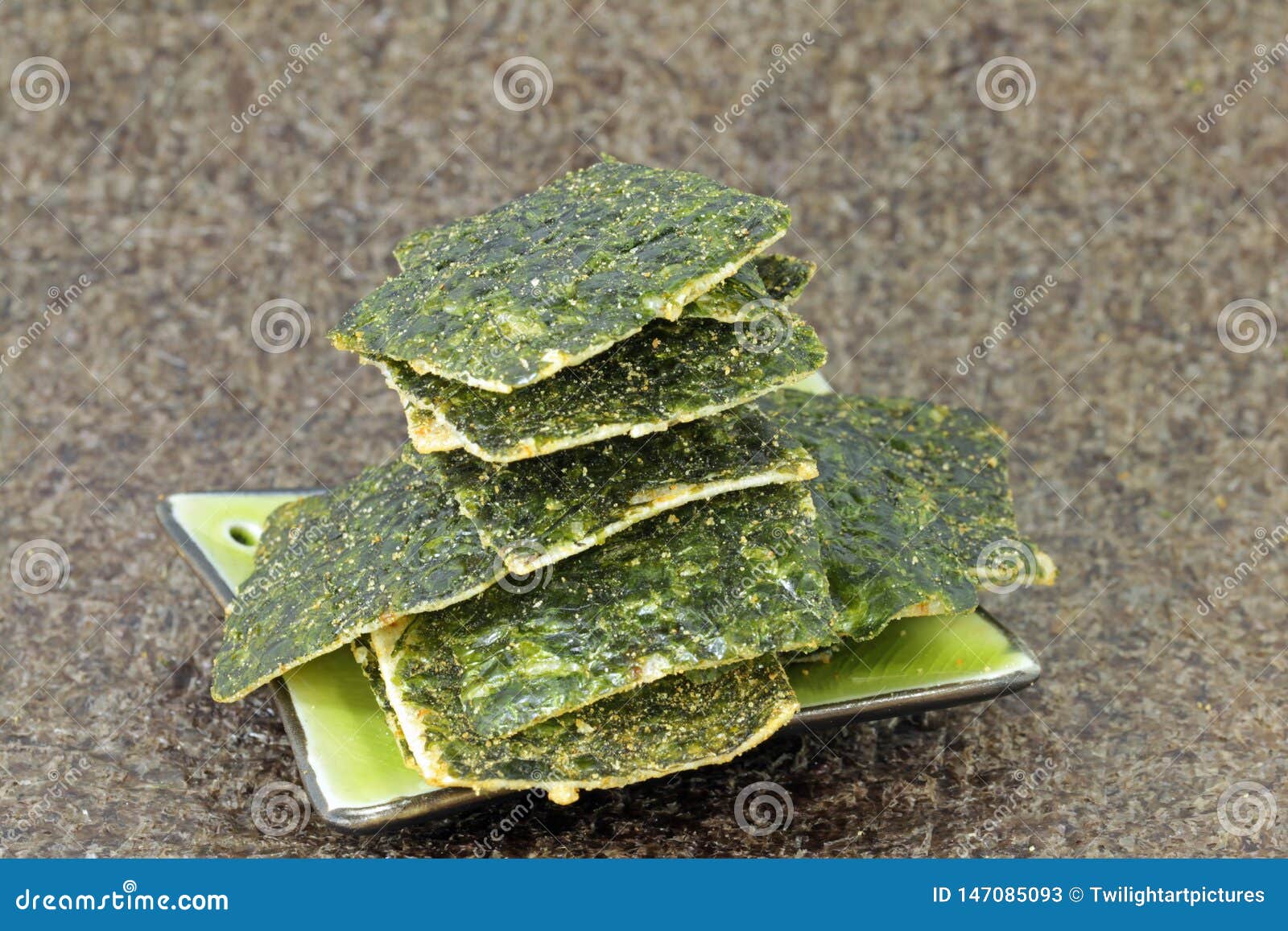 Seaweed Rice Crisps With Algae Stock Image | CartoonDealer.com #147085093